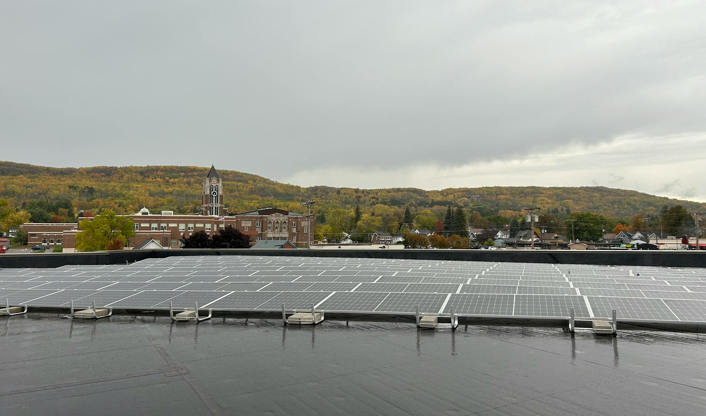 What business has one of the largest solar arrays in Duluth? It's a ...