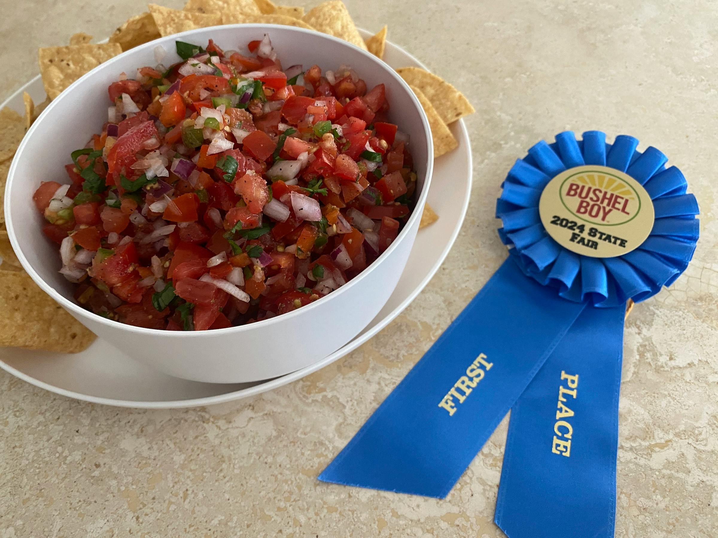 Hot honey is a key ingredient in this blue ribbon-winning salsa recipe