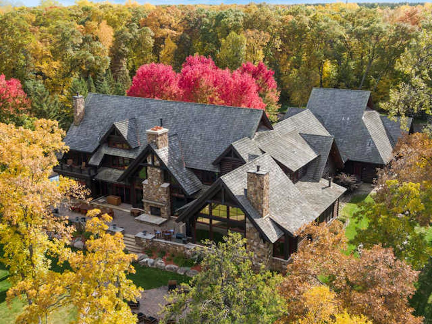 $5.85M compound on Cross Lake is three luxurious lodge-style homes in one