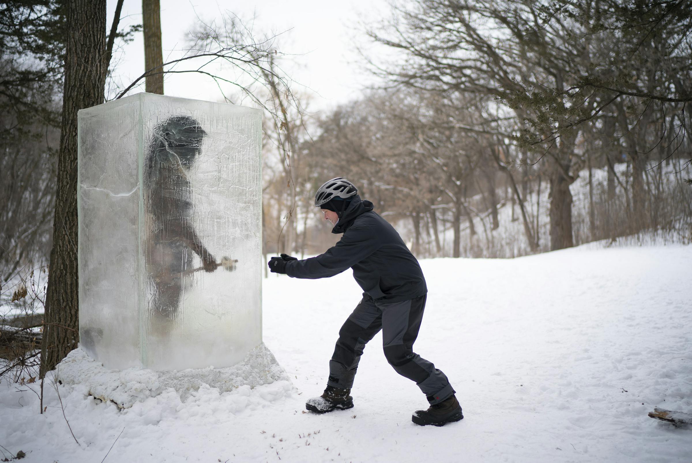 A caveman encased in a block of ice? The story behind this viral ...