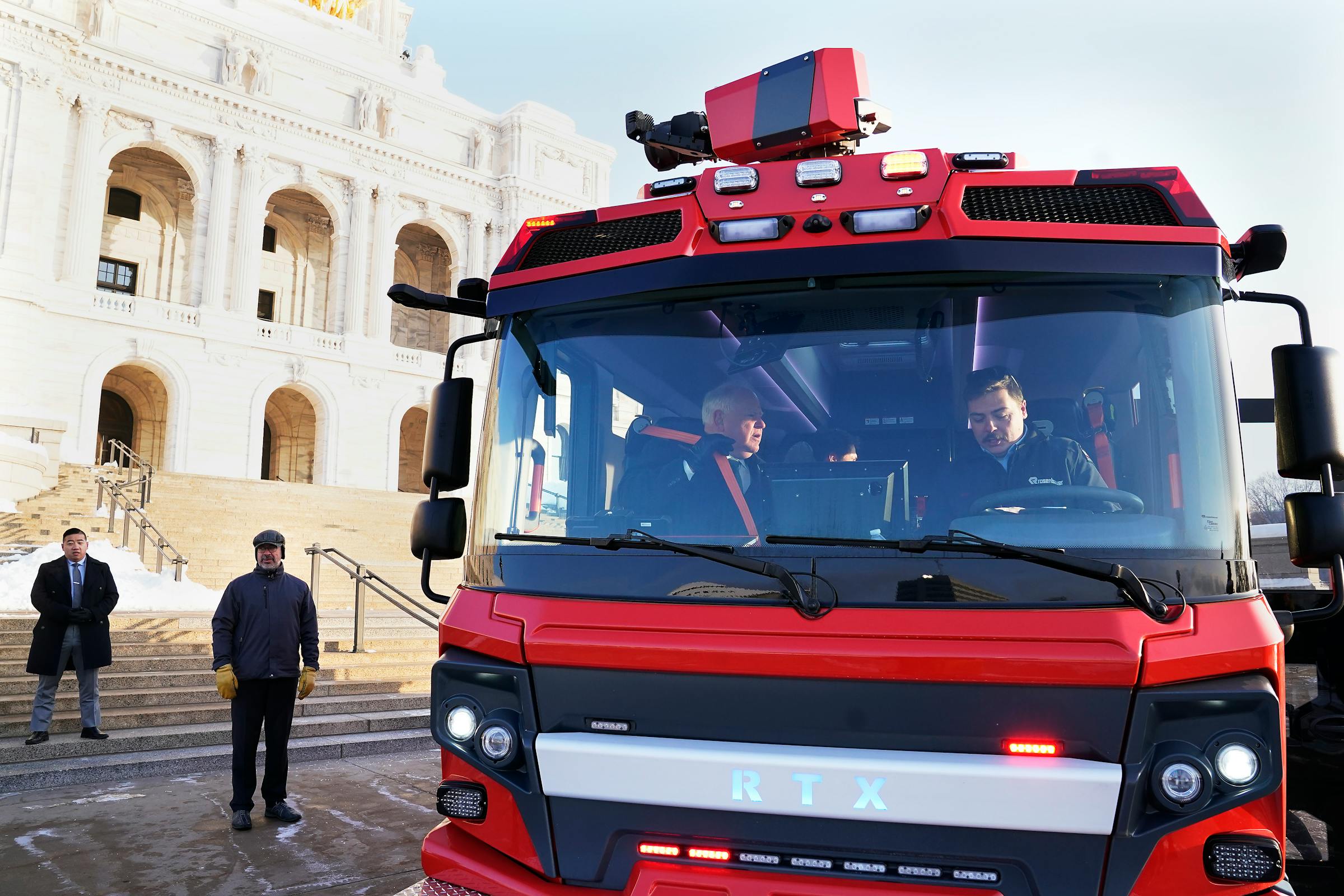 Gov. Tim Walz showcases first Minnesota-made demo electric fire truck