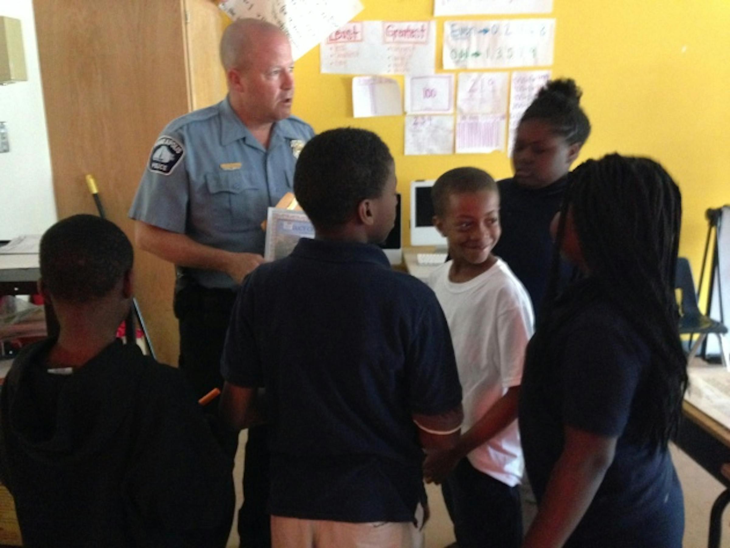 Beloved school police officer says goodbye, moving to new beat