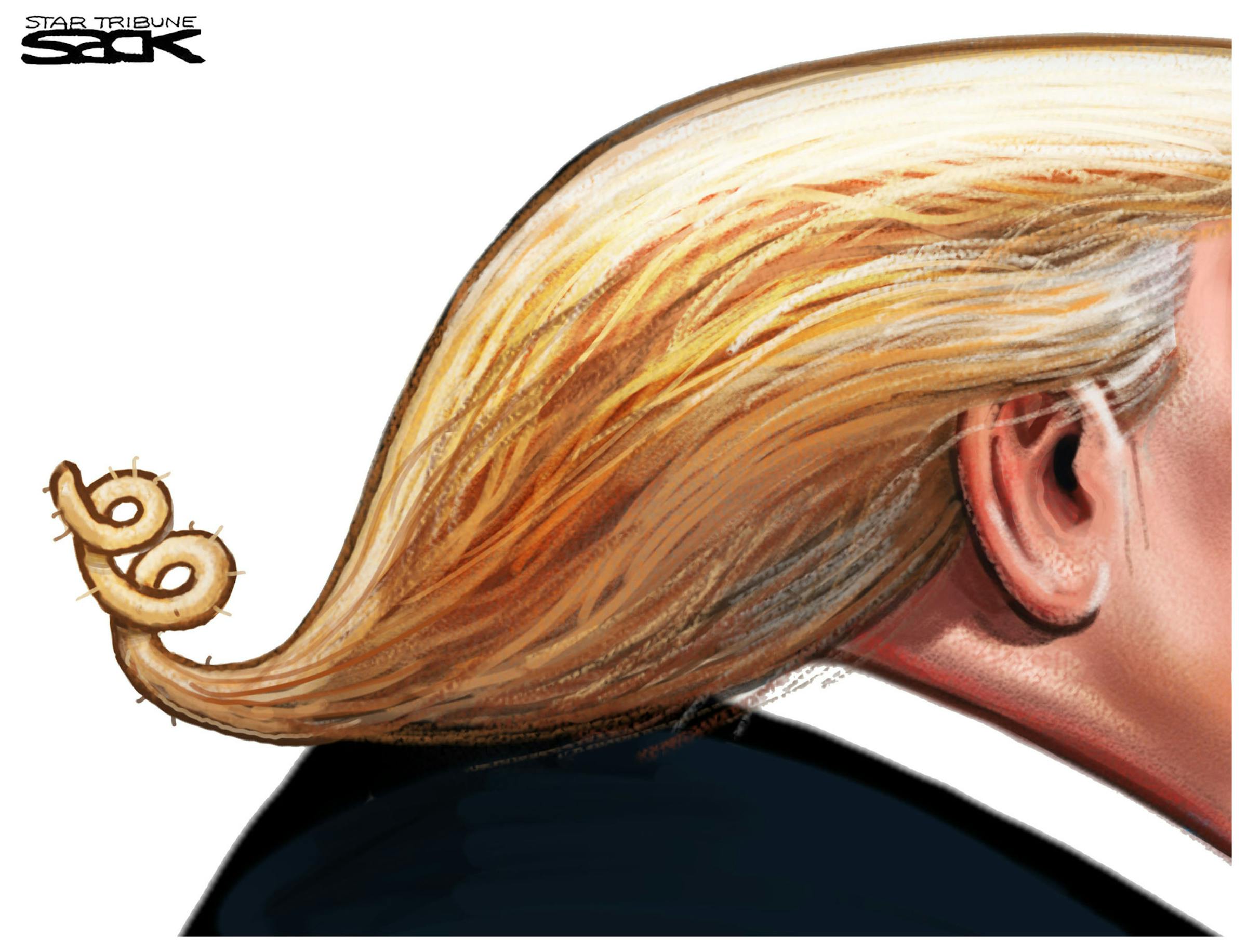 Sack cartoon: Trump