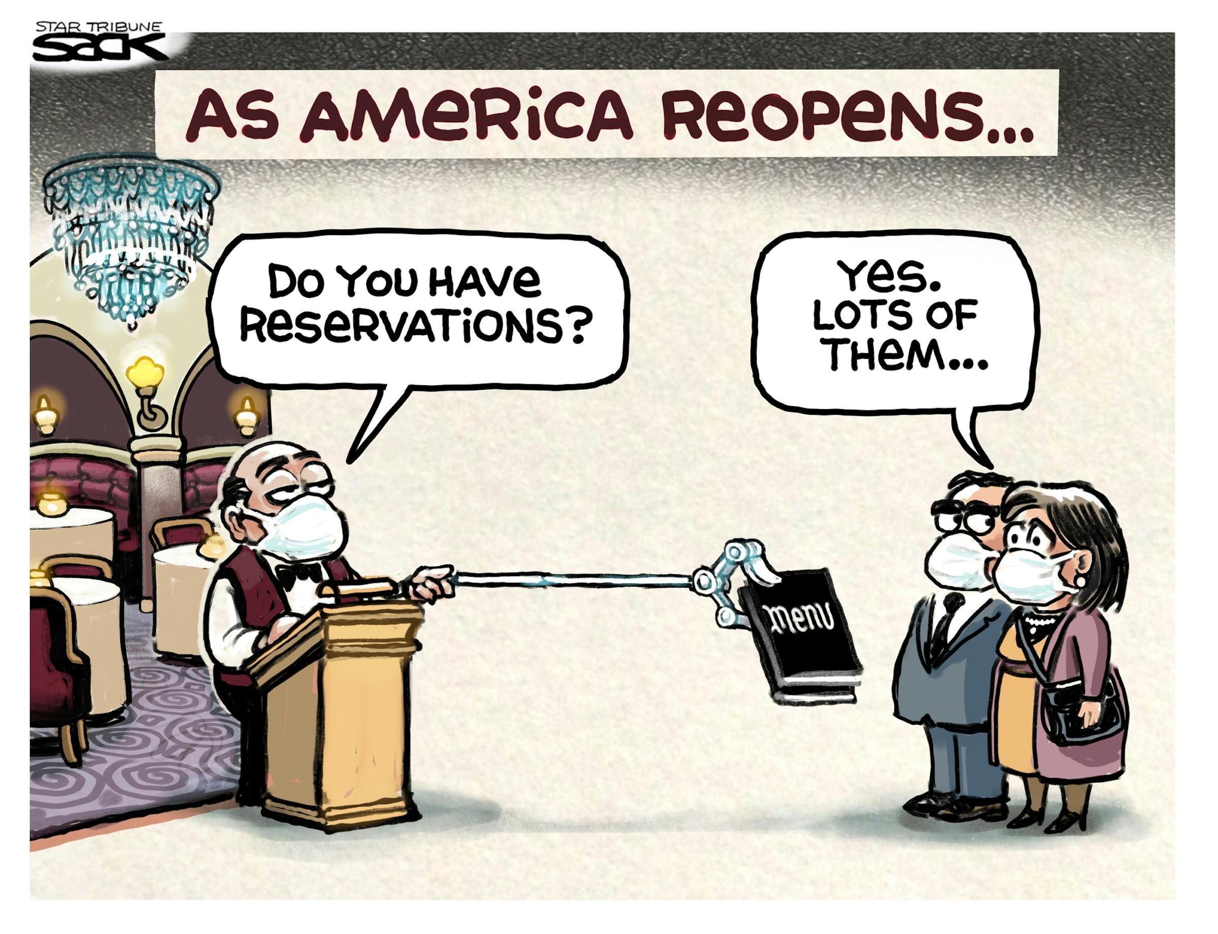 Sack cartoon: Reservations