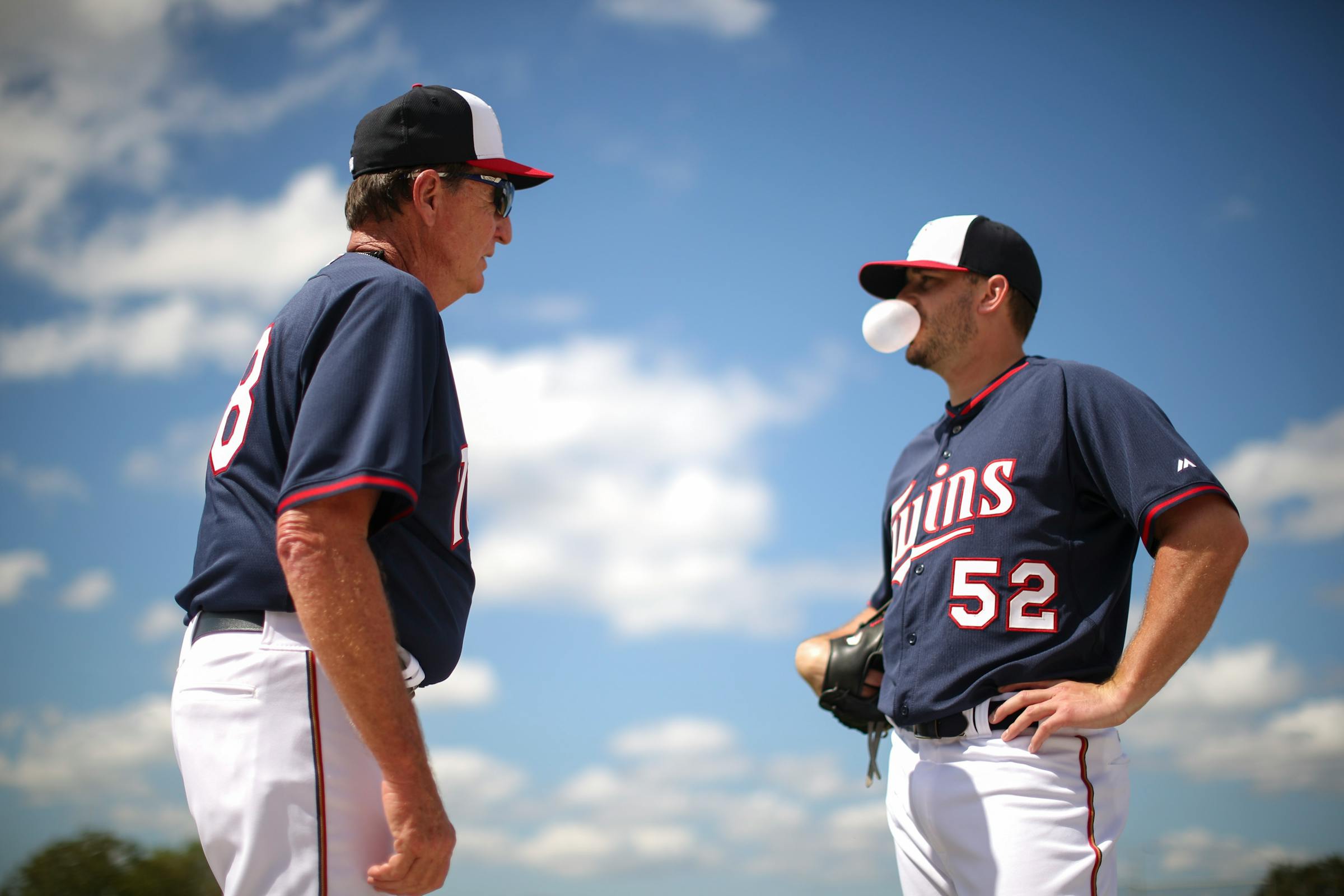 Interim Twins pitching coach Eric Rasmussen hardly had time to pack