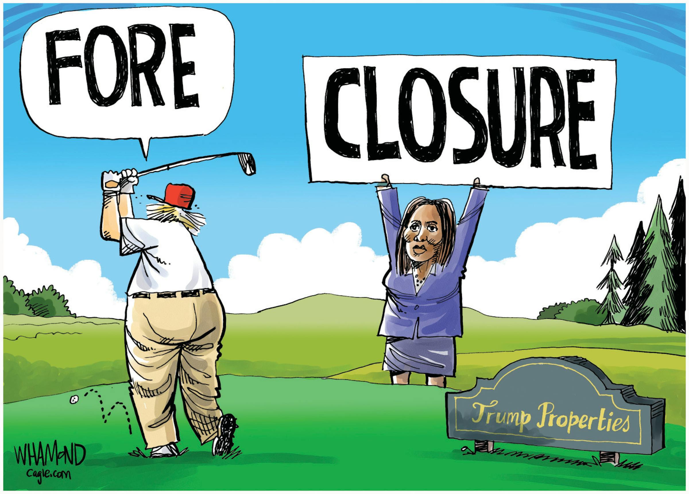 Editorial cartoon: Fore(closure)