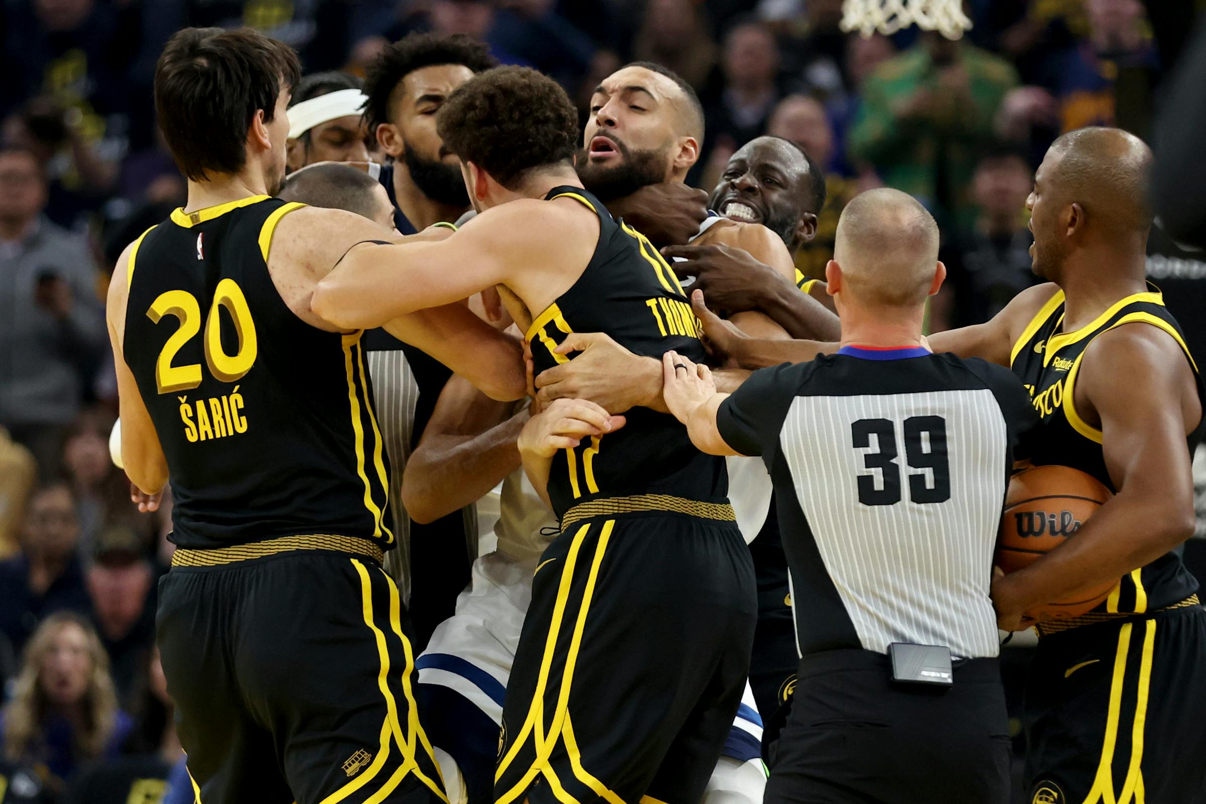 Rudy Gobert calls Draymond Green's choke hold during scuffle 'clown ...