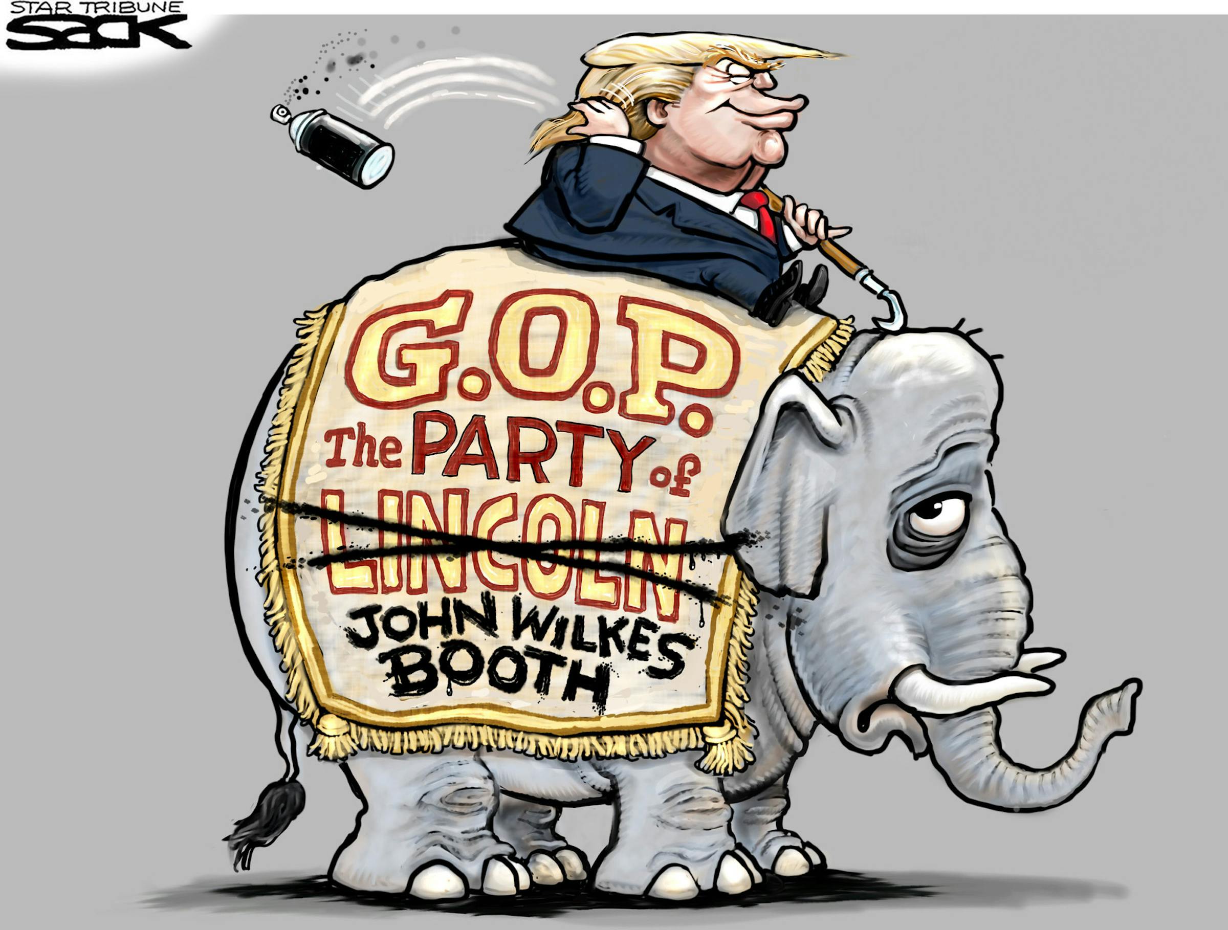Sack cartoon: Trump reimagines his party