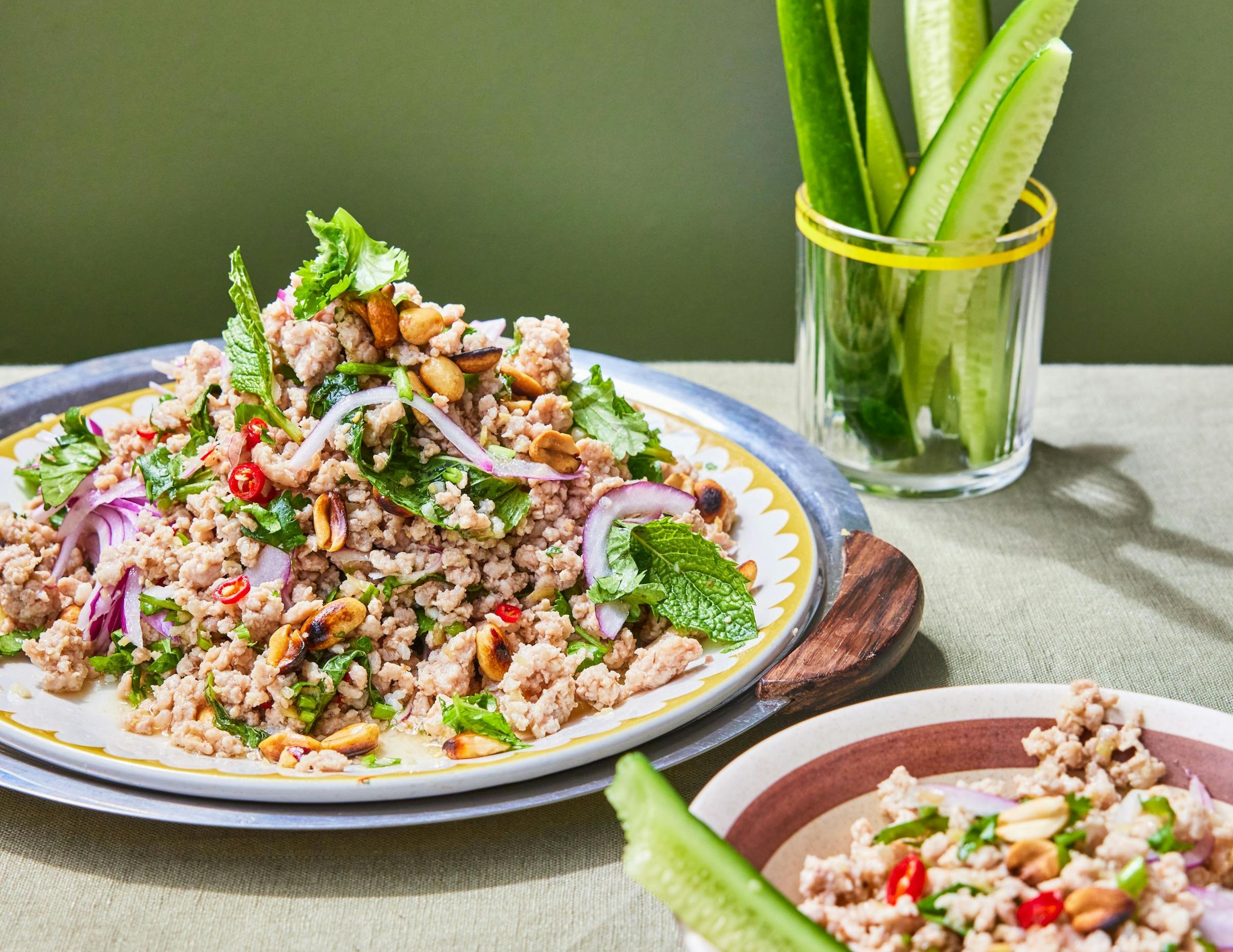 This easy Thai Pork Salad recipe is light and bright