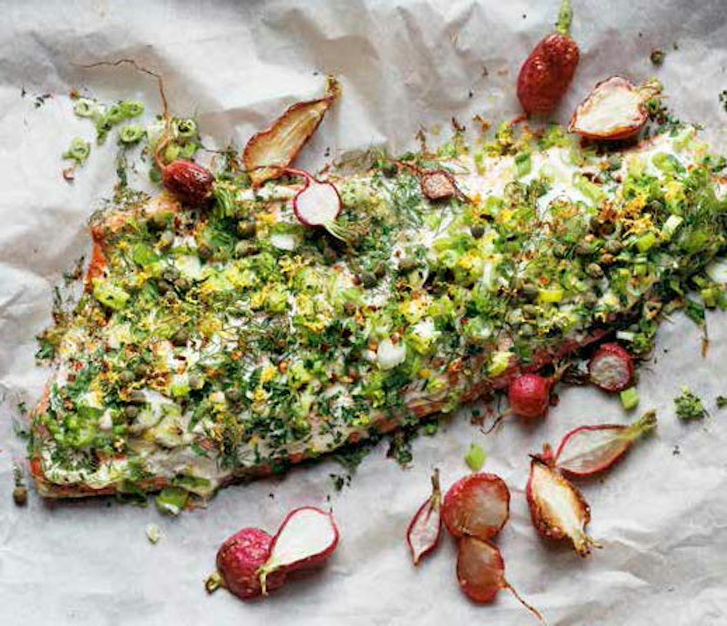 Sunday Supper: Roasted Arctic Char With Herbs and Roasted Radishes