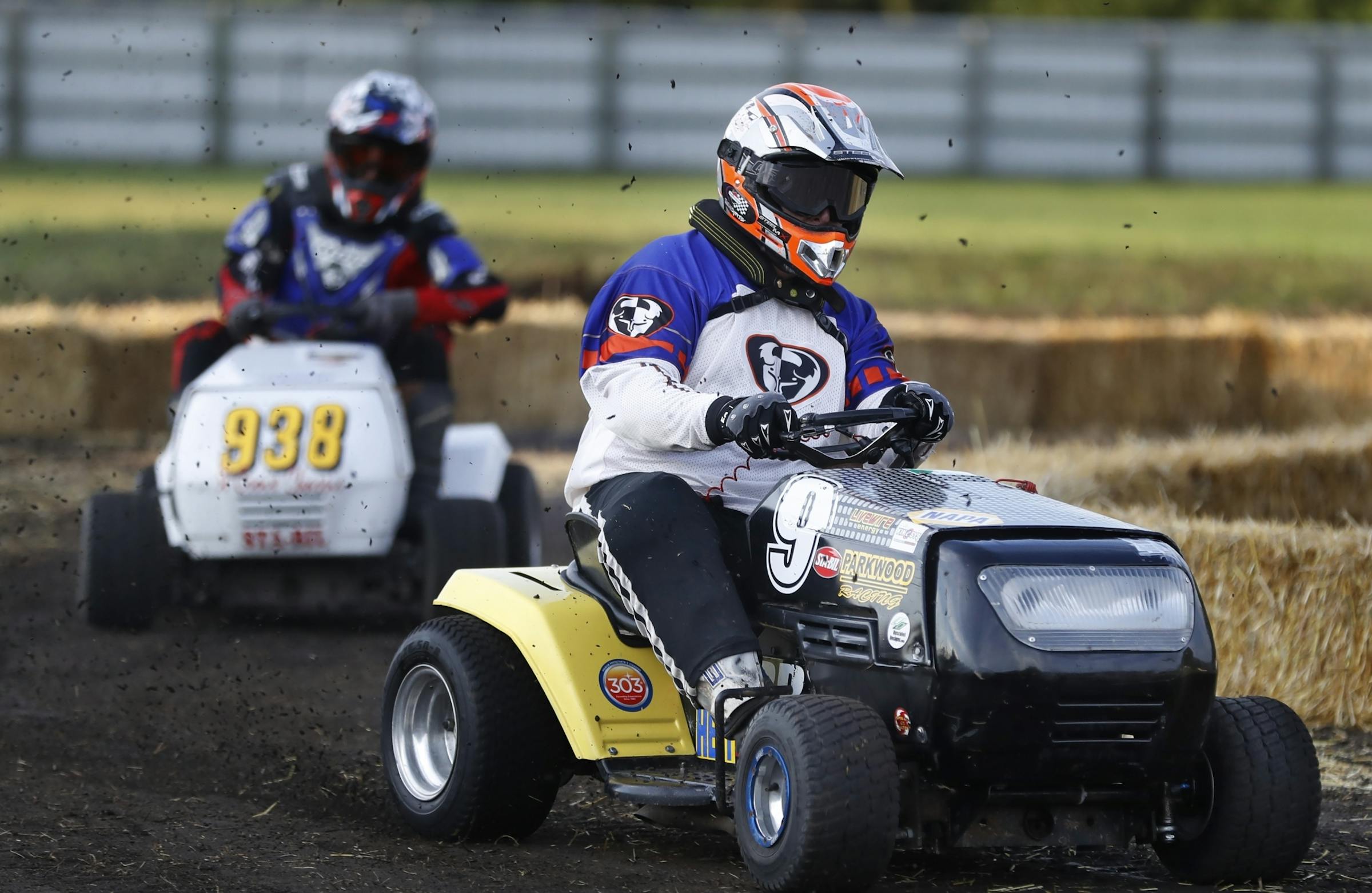 Lawn mower racing is big at the Dakota County fairgrounds