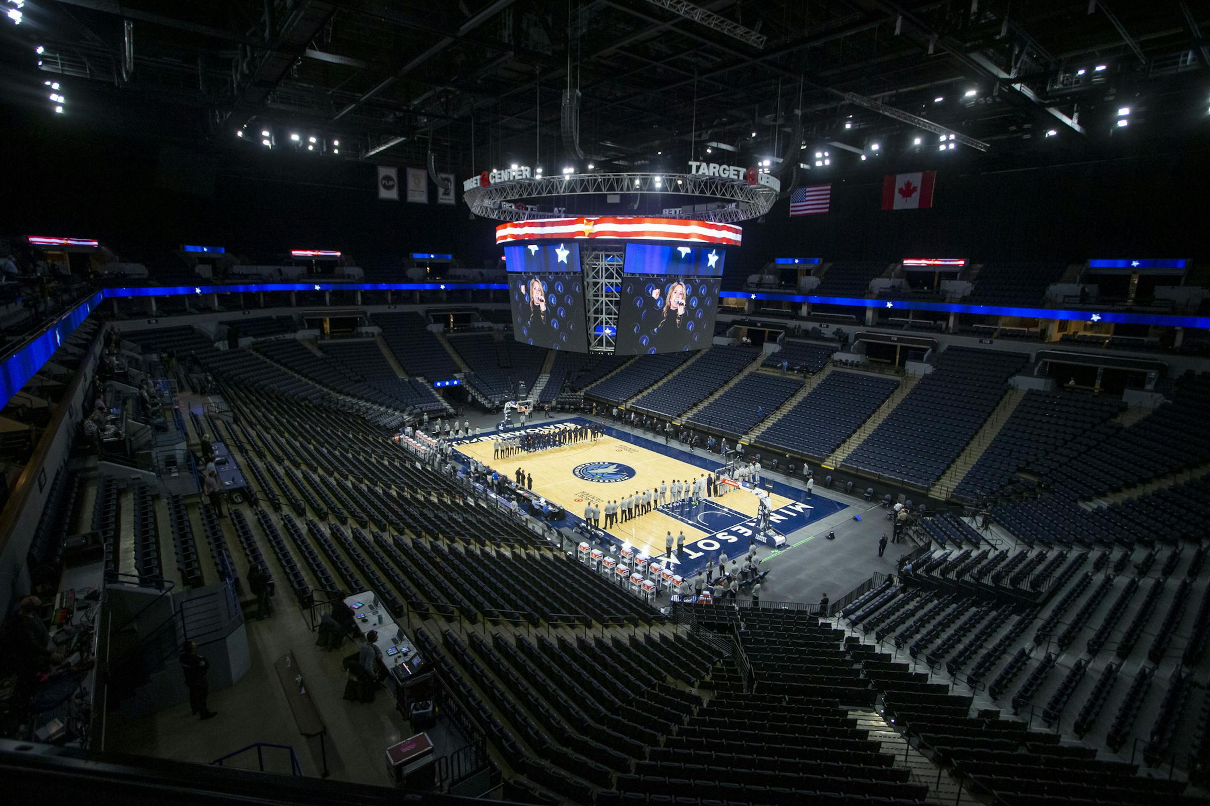 How did Target Center prepare for a fan-less start to Timberwolves season?