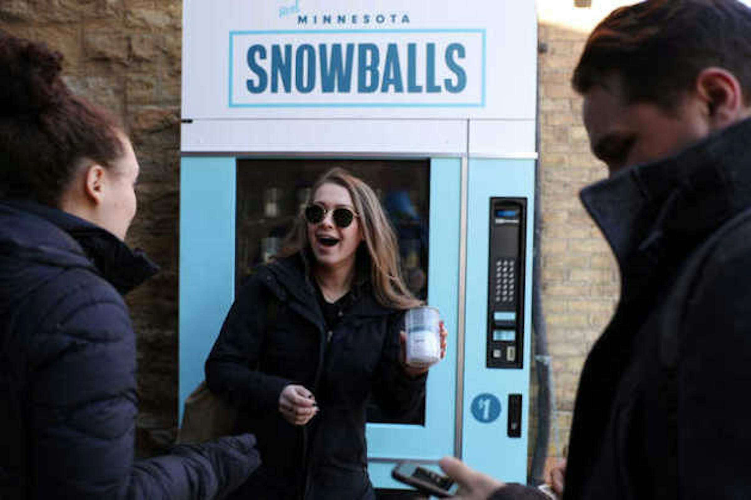 A $1 snowball? North Loop vending machine dispenses a temporary ...