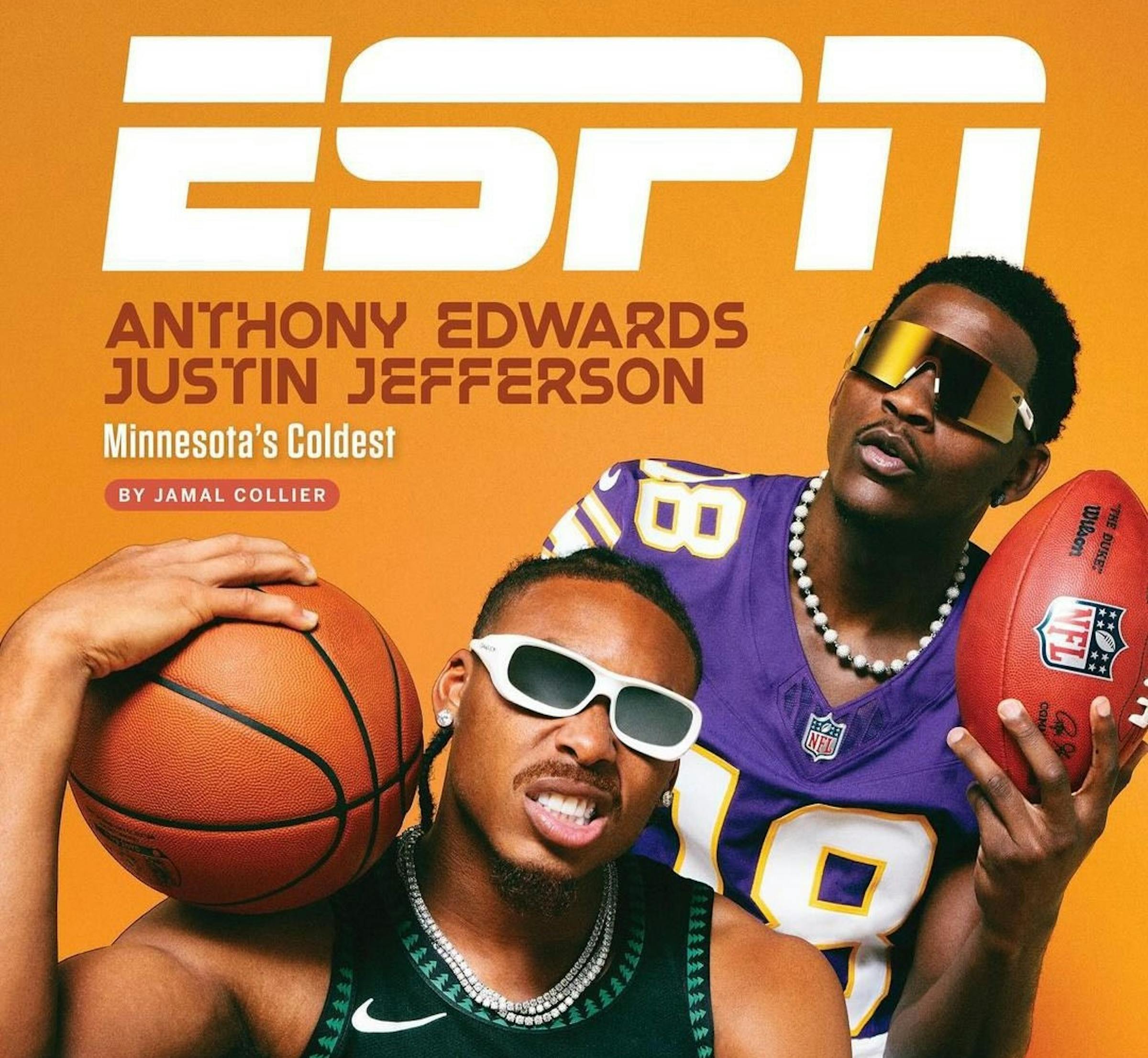 Anthony Edwards, Justin Jefferson recreate epic photo and jersey swap