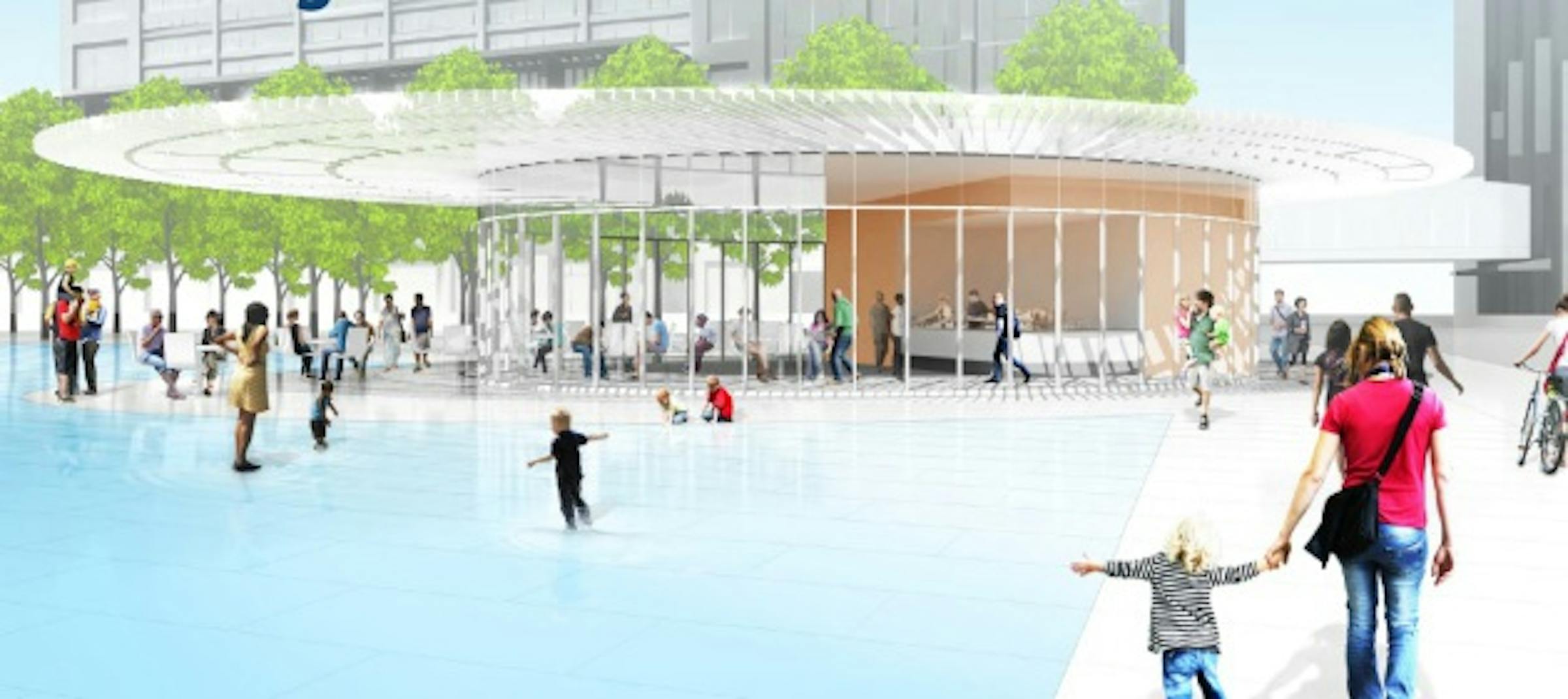 New renderings, details of Downtown East Commons pavilion and buildings