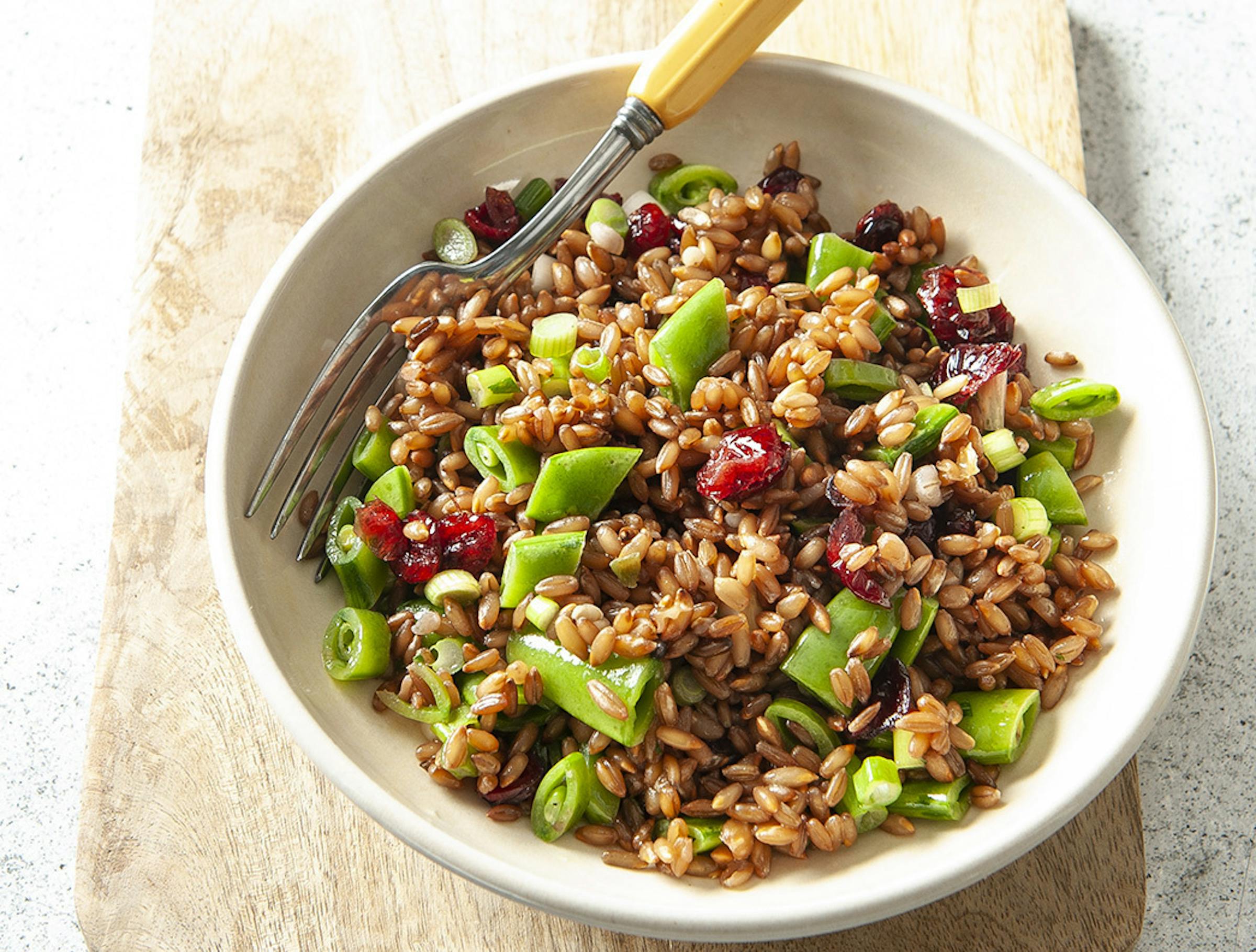 Recipe: Rye Berry Salad With Maple-Mustard Vinaigrette