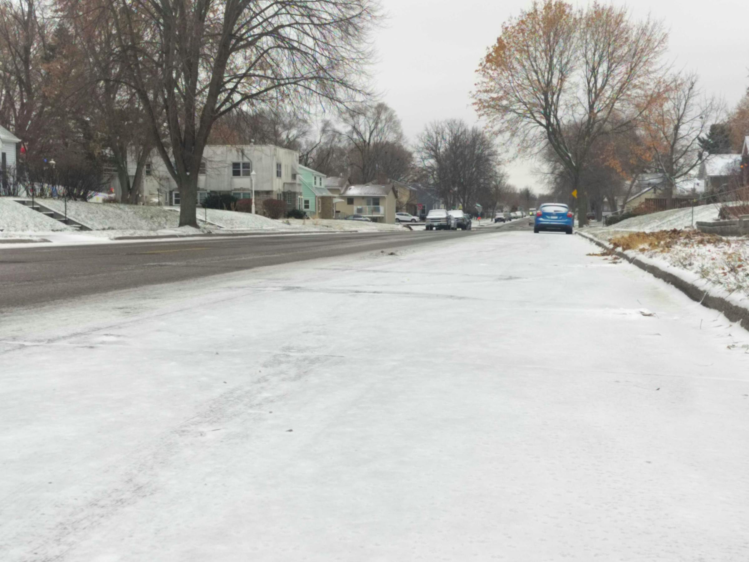 Streets, roads could remain slippery into Monday