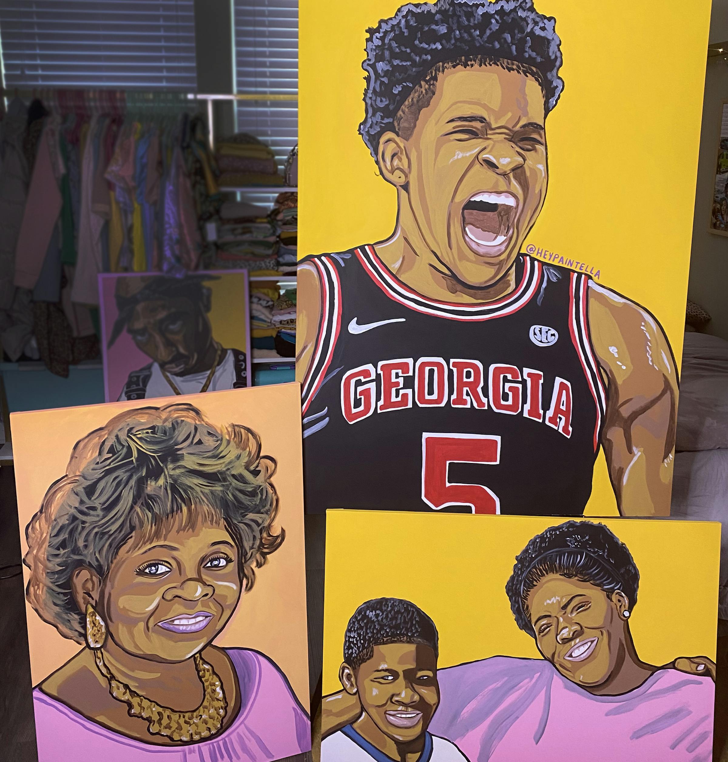 Get to know the artist behind Anthony Edwards' family paintings ...