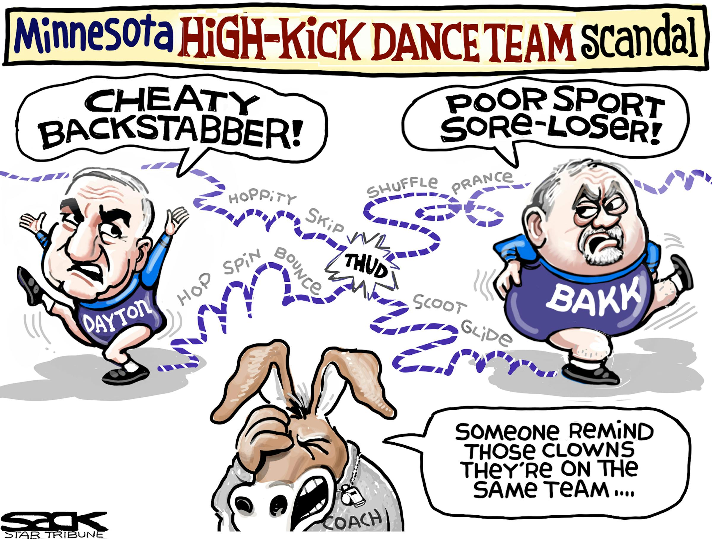 Sack cartoon: The DFL dance team