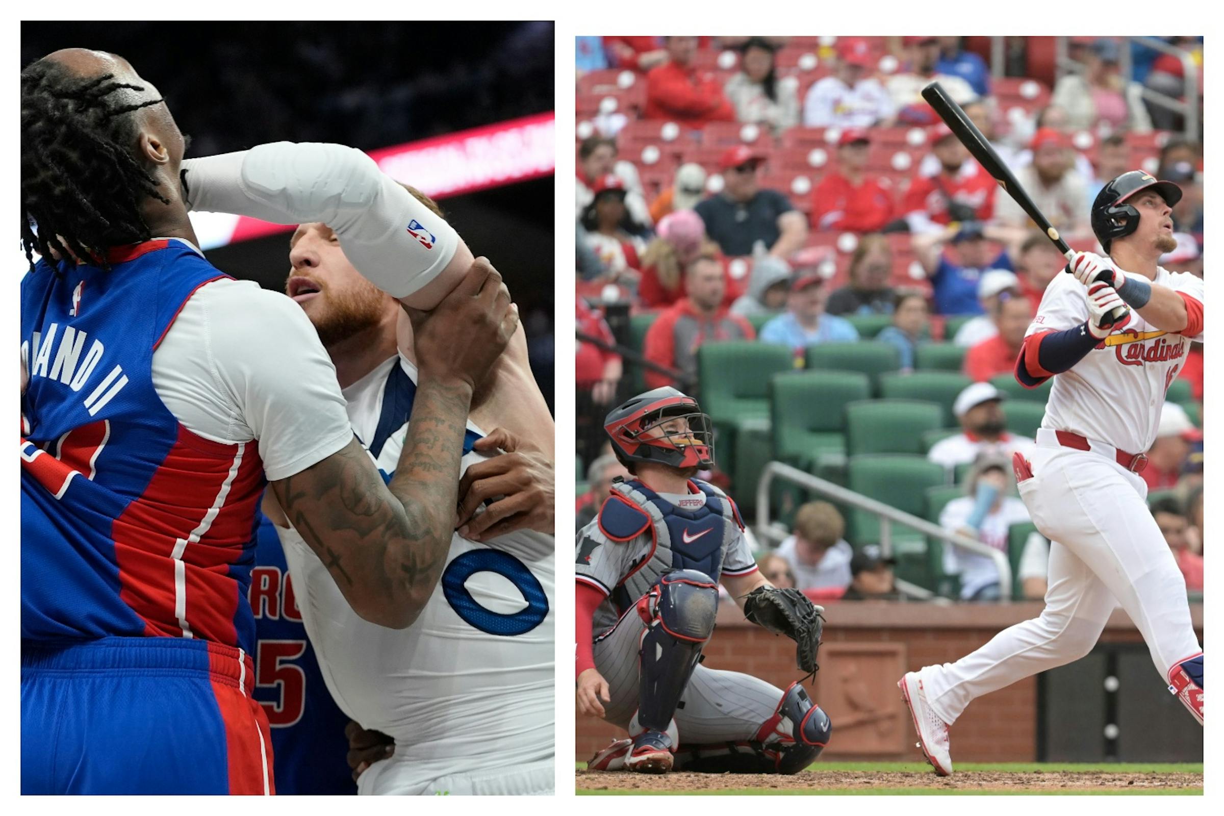 Patrick Reusse on the stumbling Twins and brawling Timberwolves