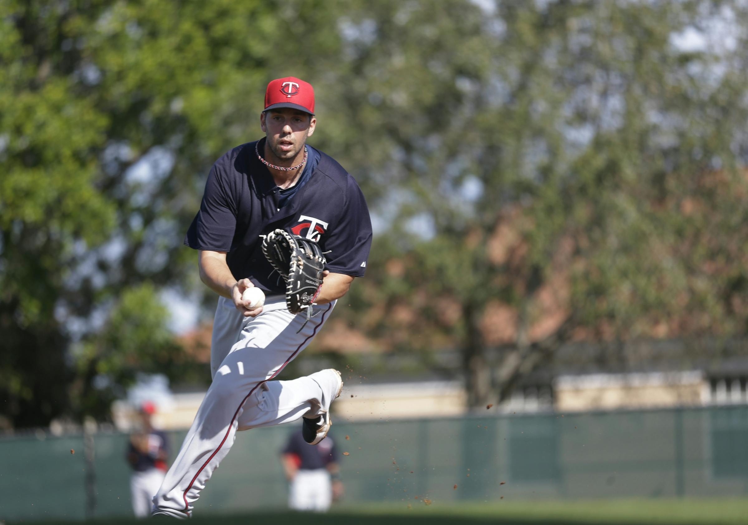 Sleepless Colabello in right field for Twins