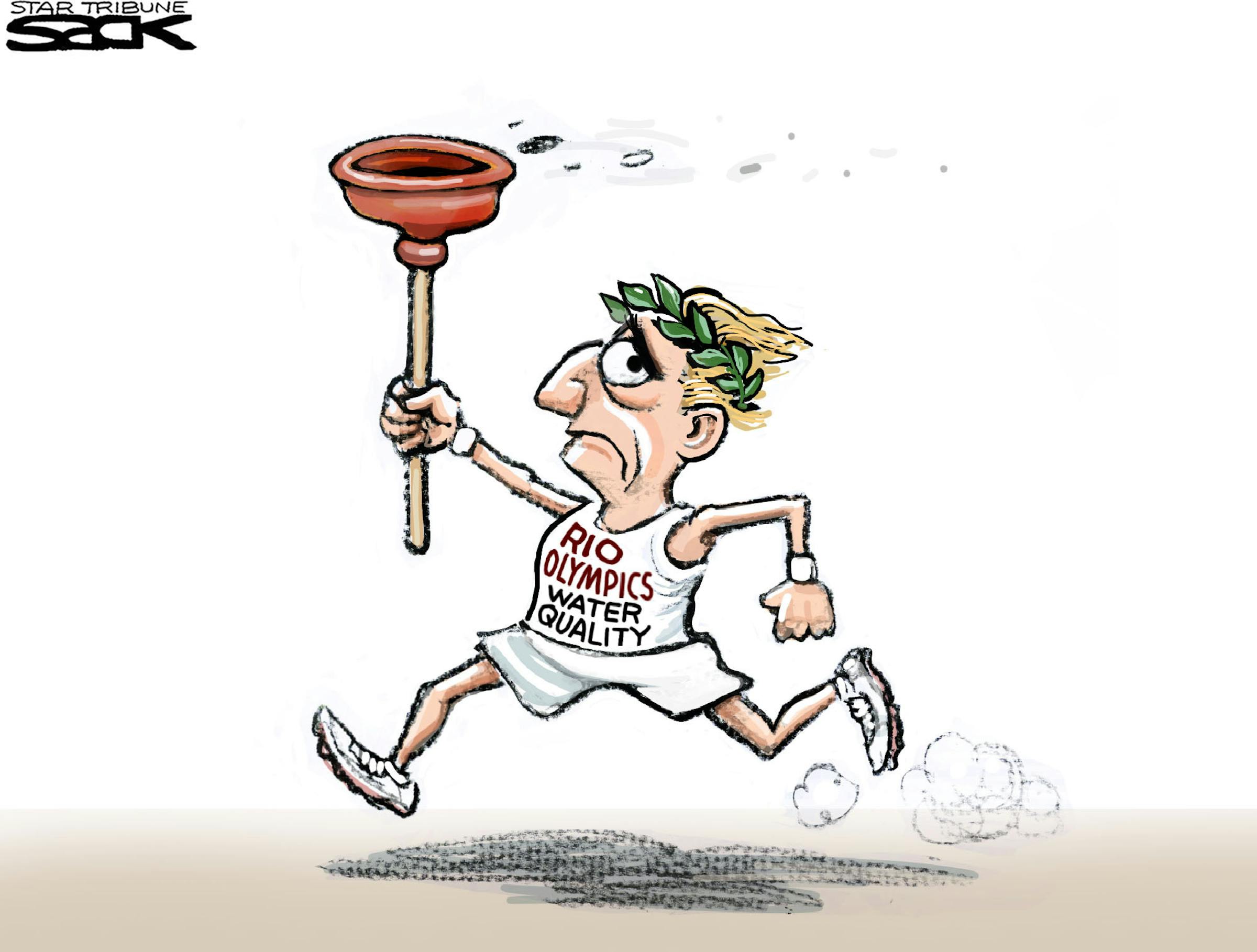 Sack cartoon: H2O at Rio 2016