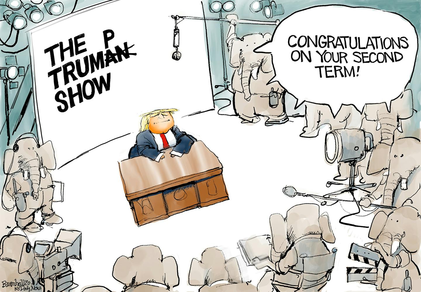 Editorial cartoon: Bill Bramhall on the 'Trump Show'