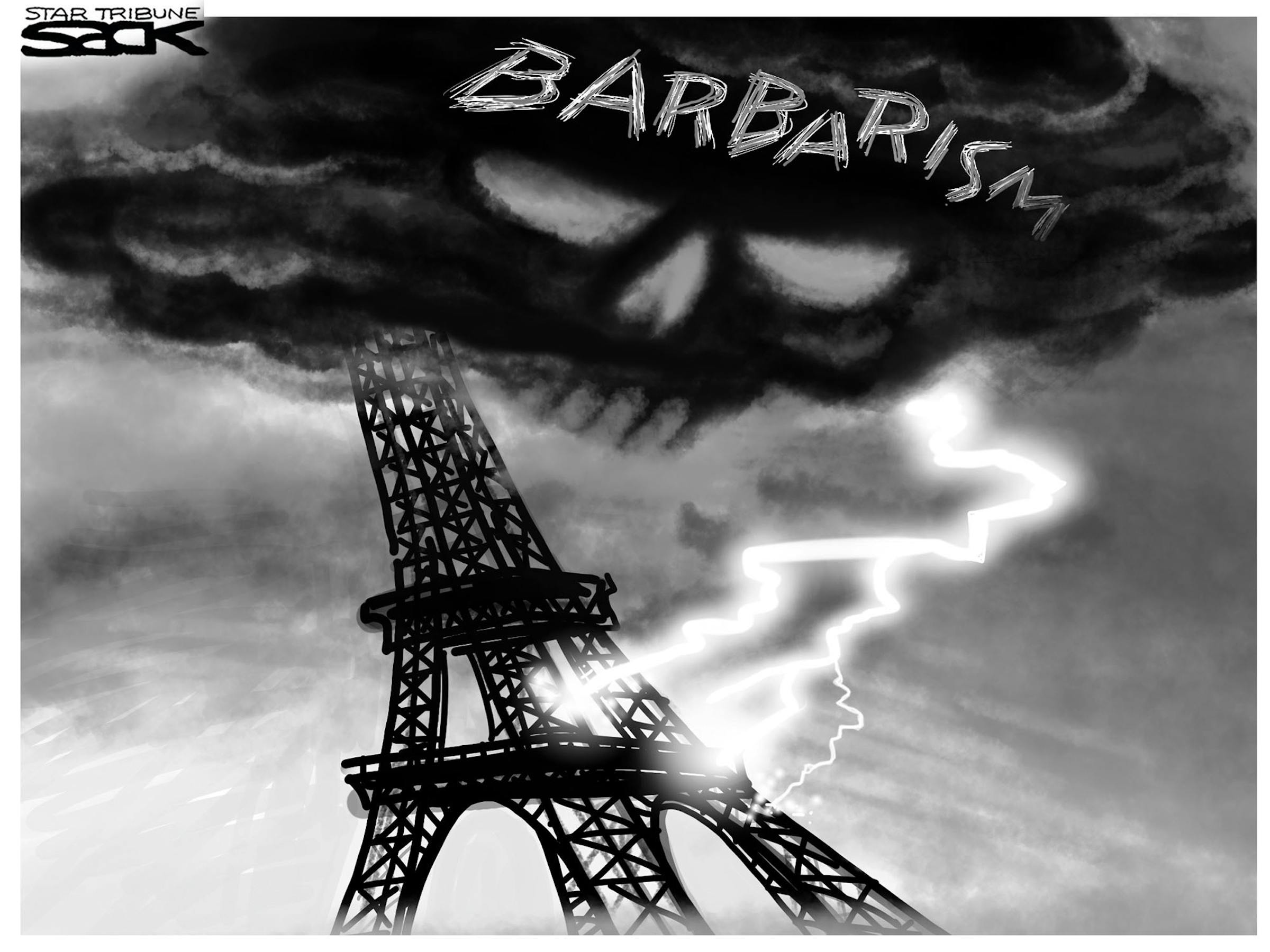 Sack cartoon: Paris attacks