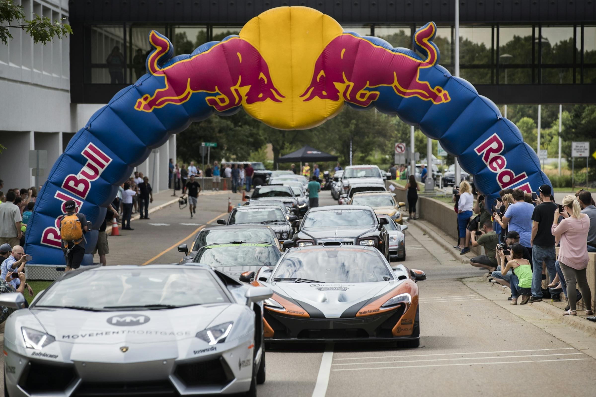 101 exotic cars start Crown Rally at 3M headquarters in Maplewood