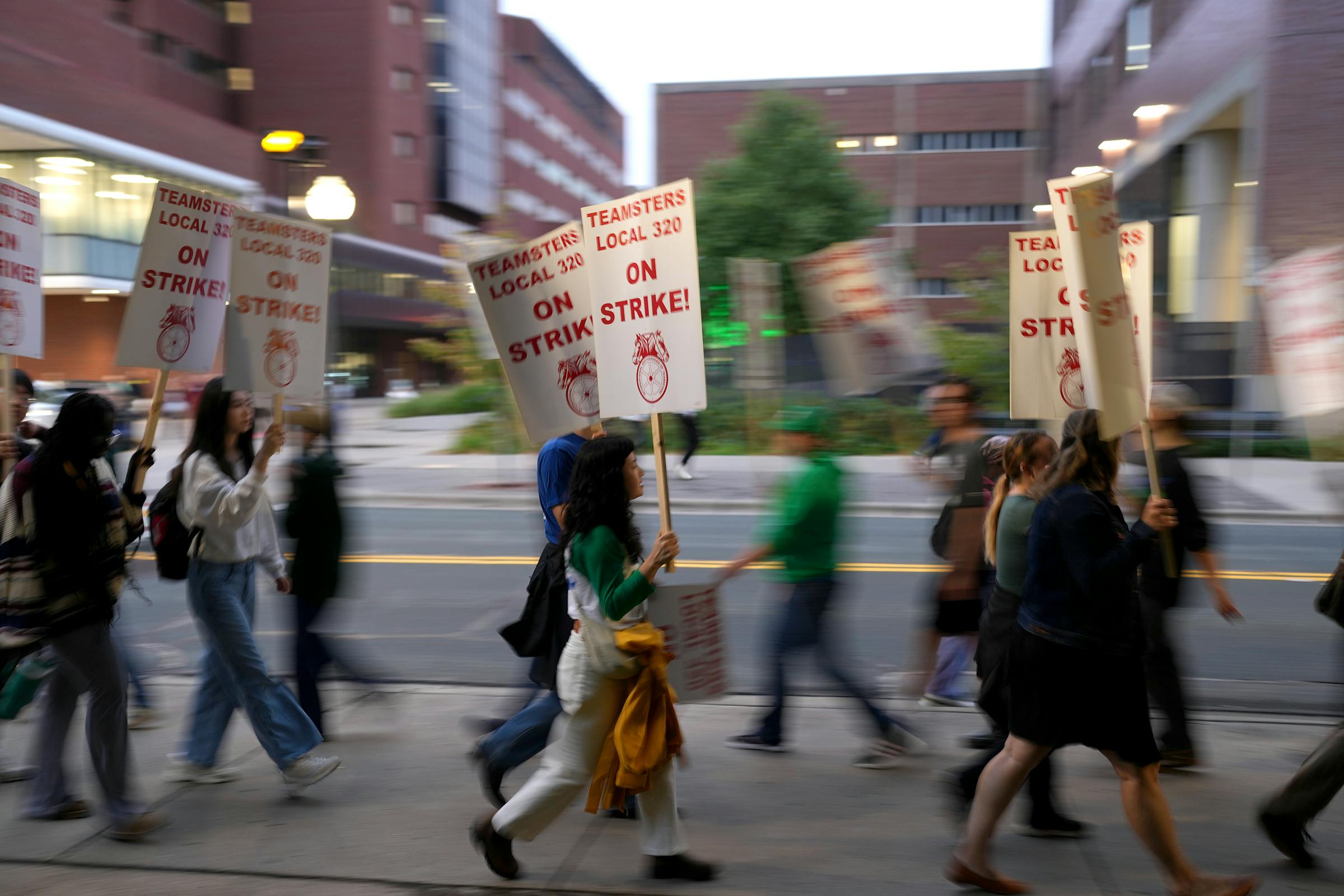 Hundreds of University of Minnesota workers strike