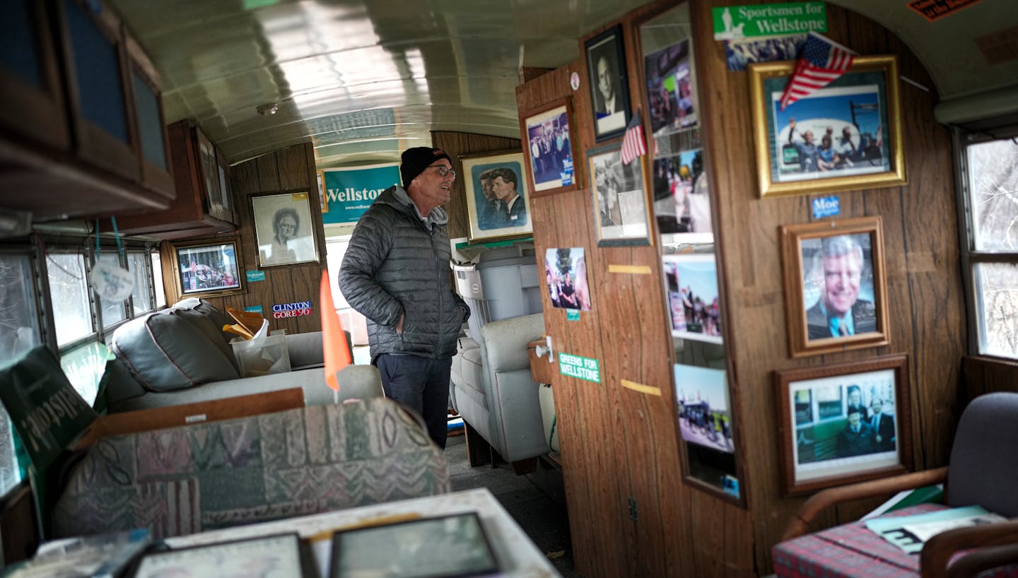 Details of the Wellstone campaign bus today