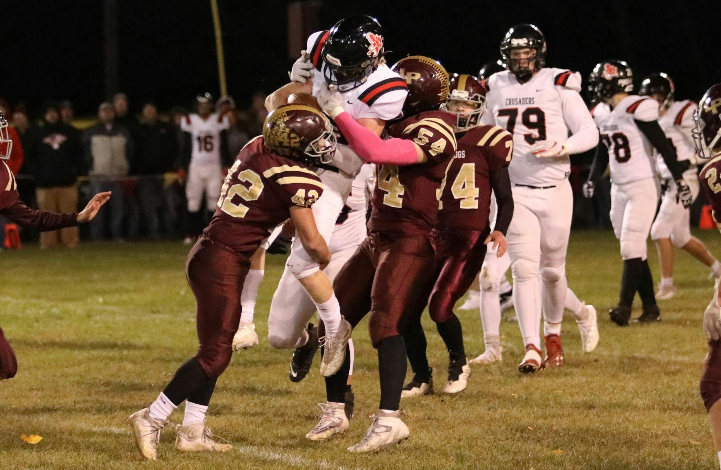 It all begins on the line for Lester Prairie, and it all ends in victory