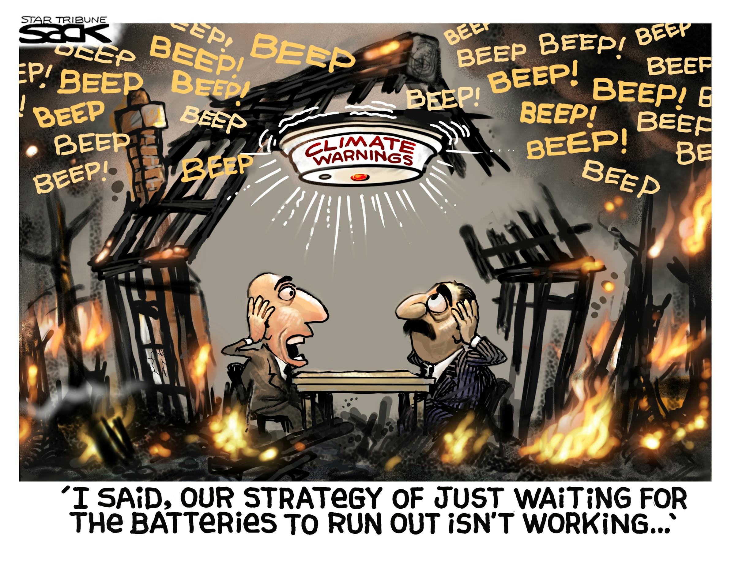 Sack cartoon: Maybe we need a new strategy