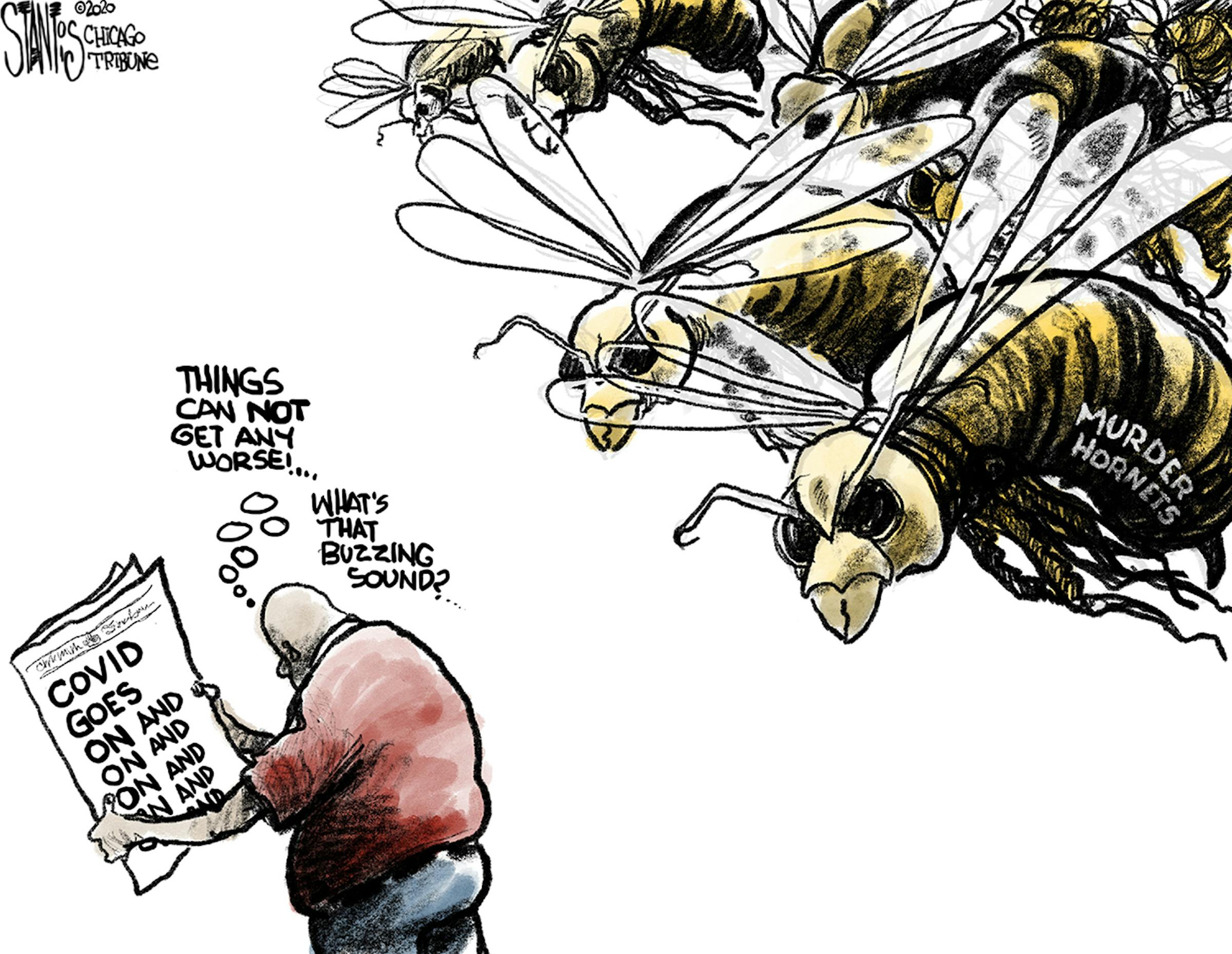 Editorial cartoon by Scott Stantis: It can't possibly get any worse, right?