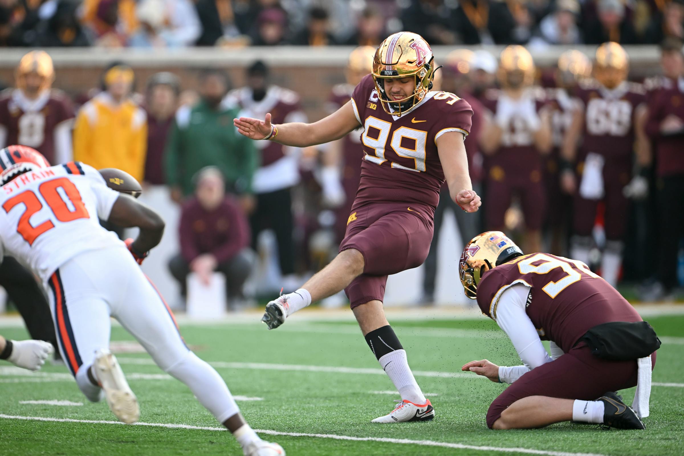 Reigning Big Ten Kicker of the Year Dragan Kesich adds a new job duty ...