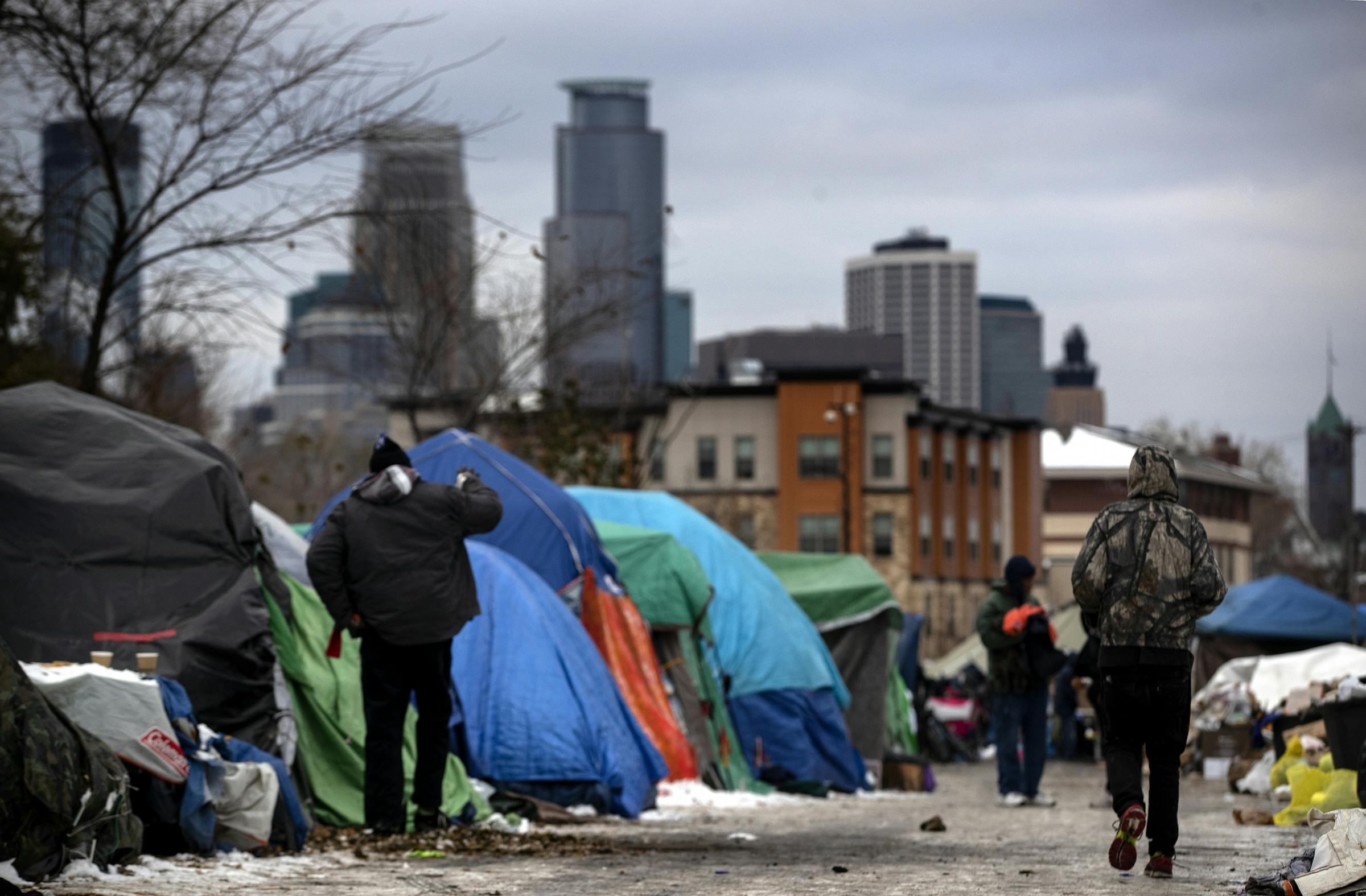 Minneapolis homeless camp now confronts the cold