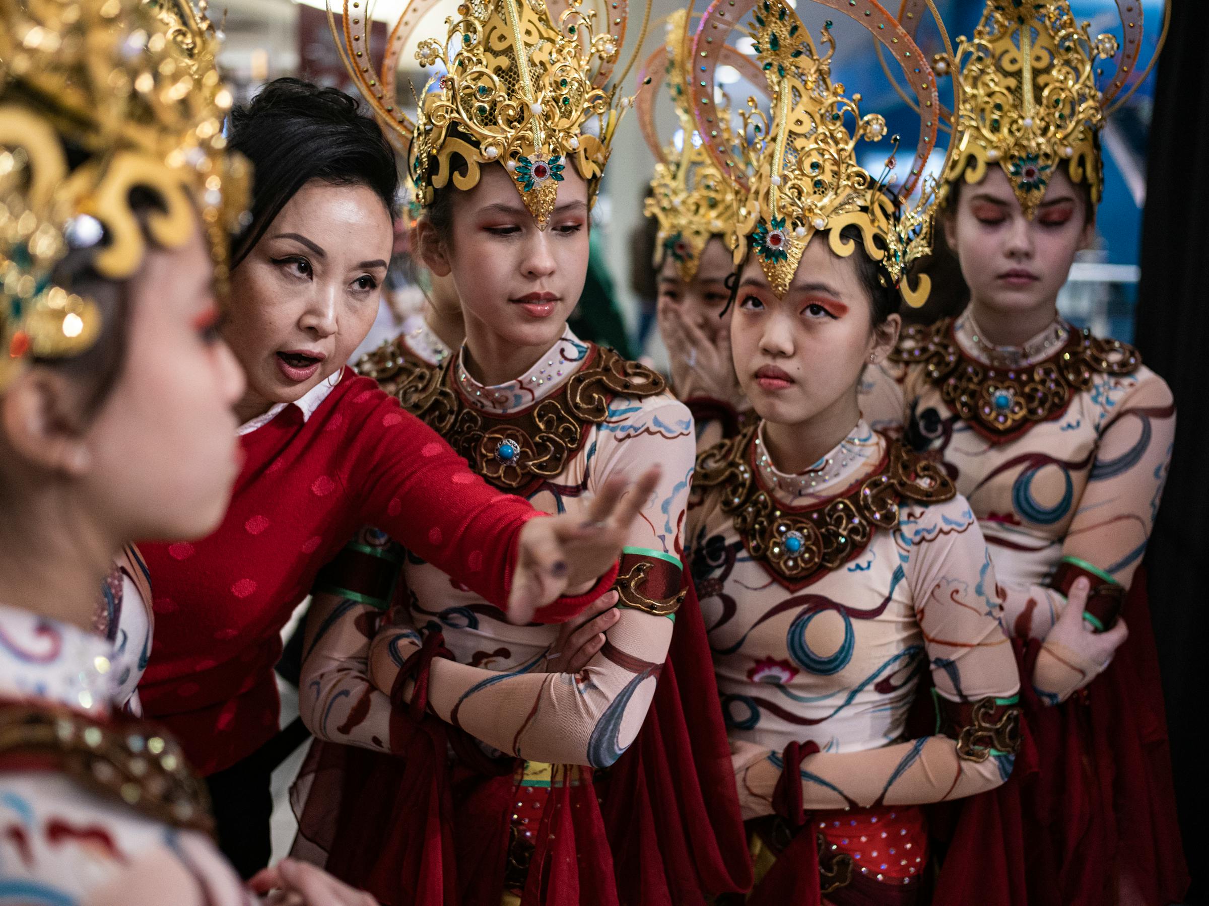 Chinese dancers celebrate the Year of the Rabbit