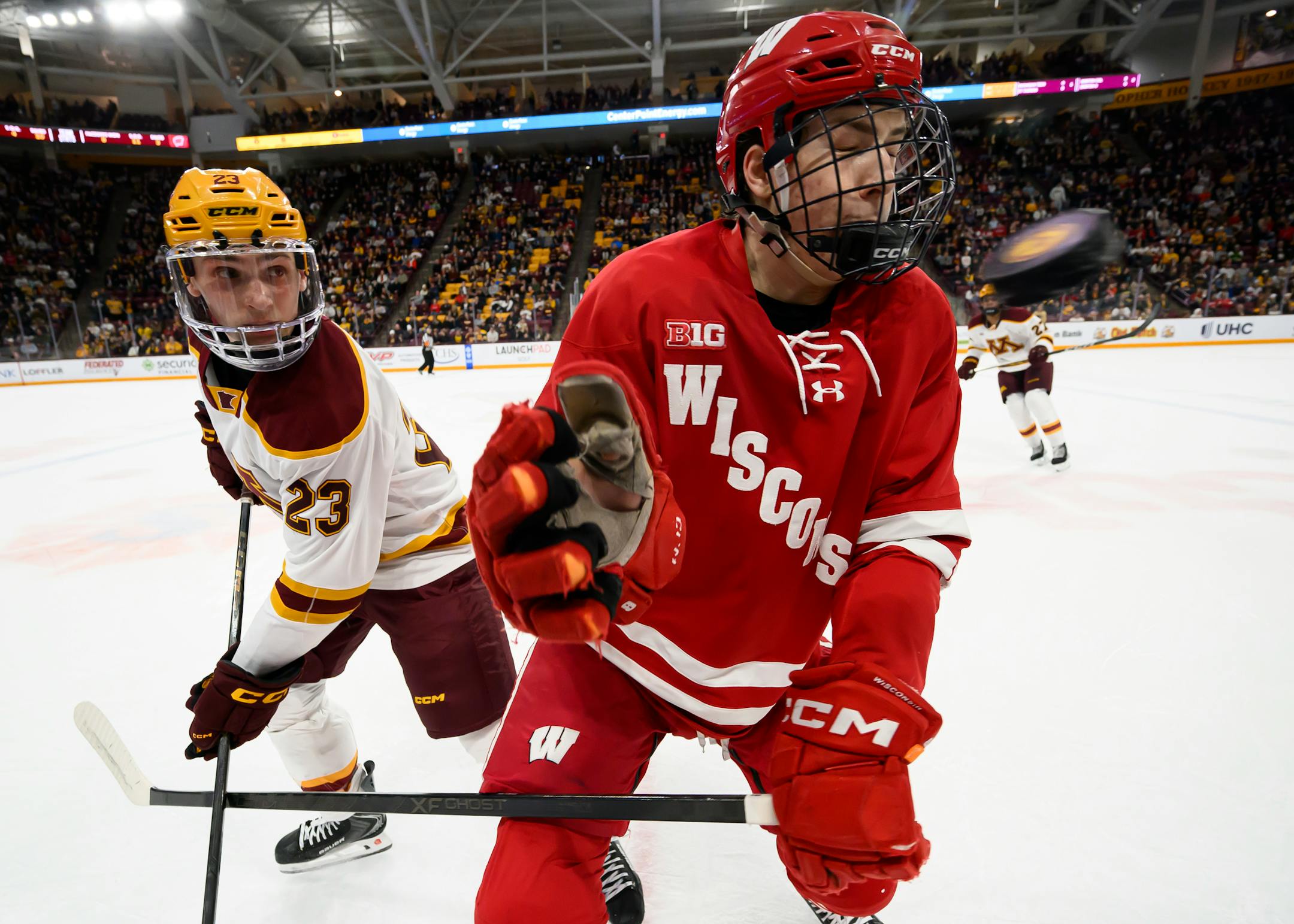 Gophers men’s hockey ends seven-game skid with 4-1 victory over Wisconsin