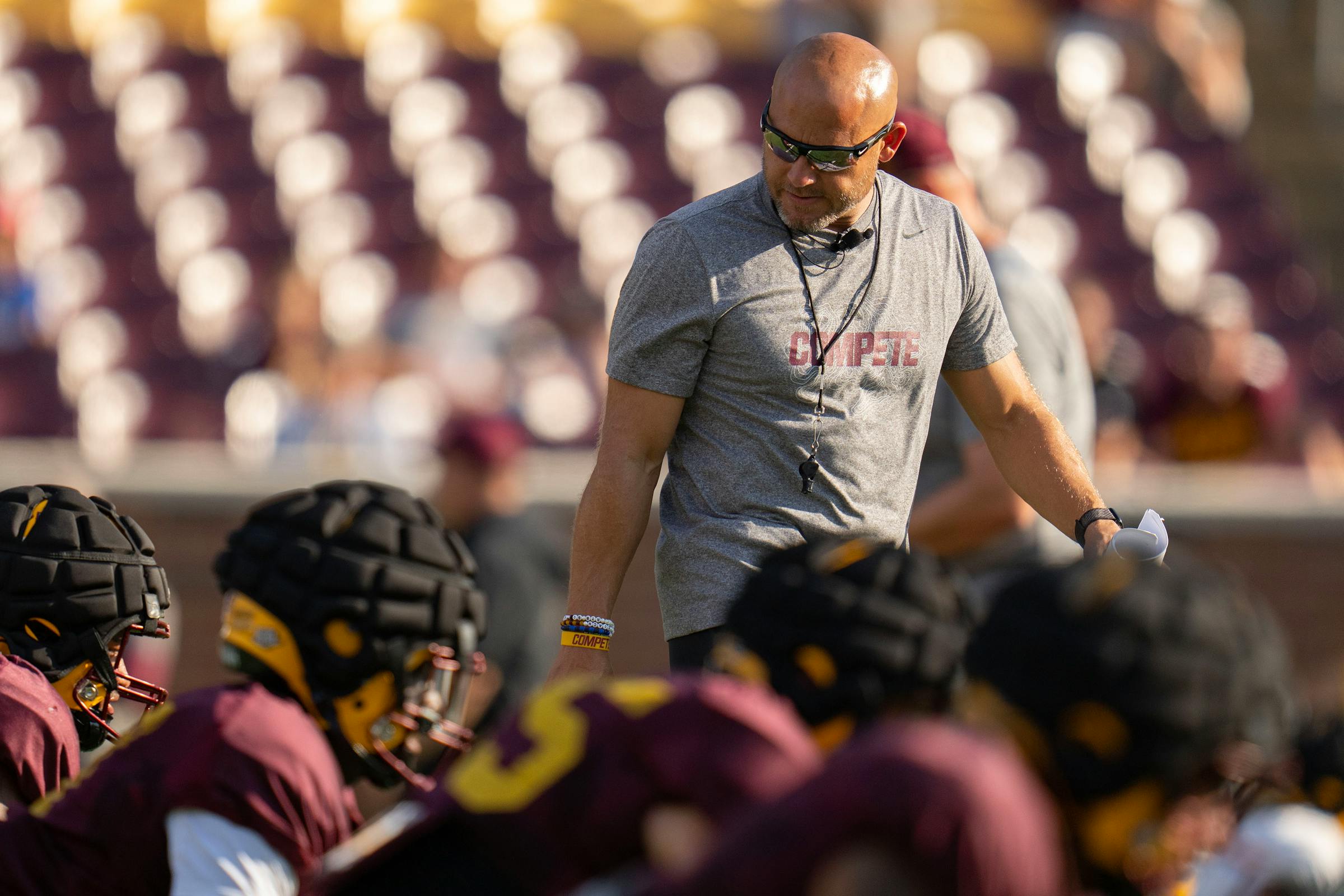 In open practice, Gophers football coach P.J. Fleck sets a tone for new ...