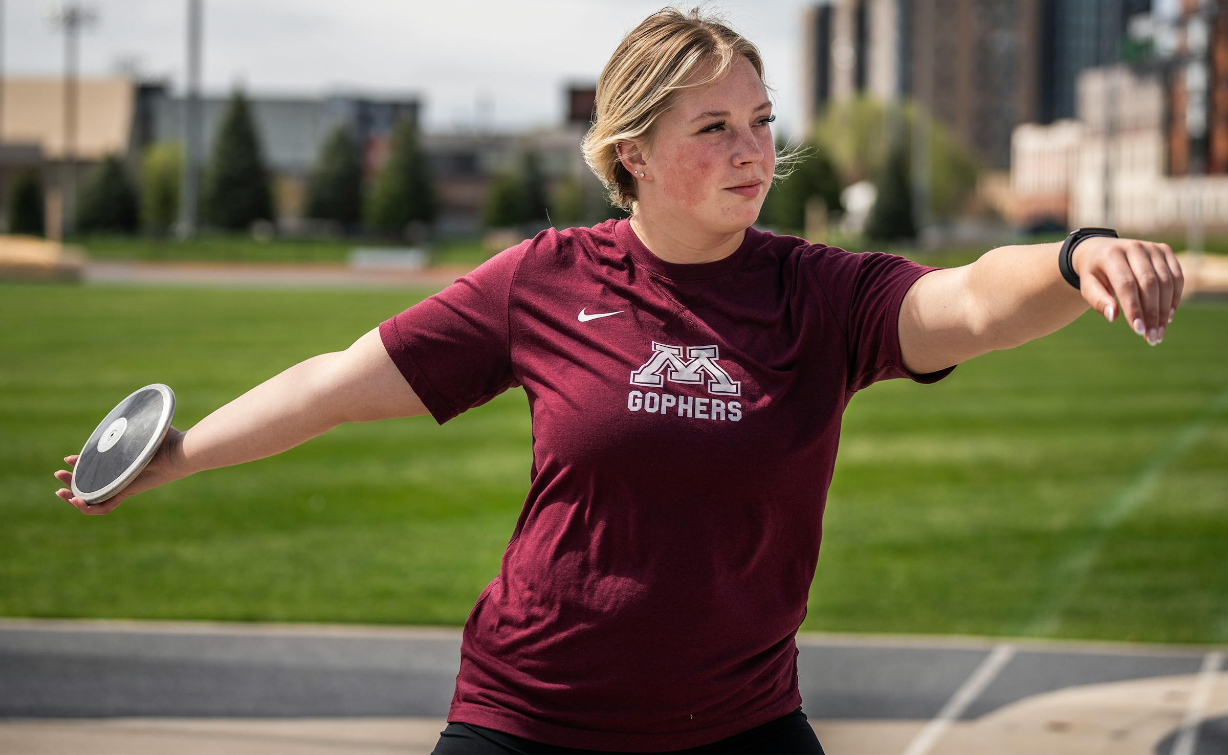 Gophers’ Shelby Frank finishes fifth in discus at U.S. Olympic trials