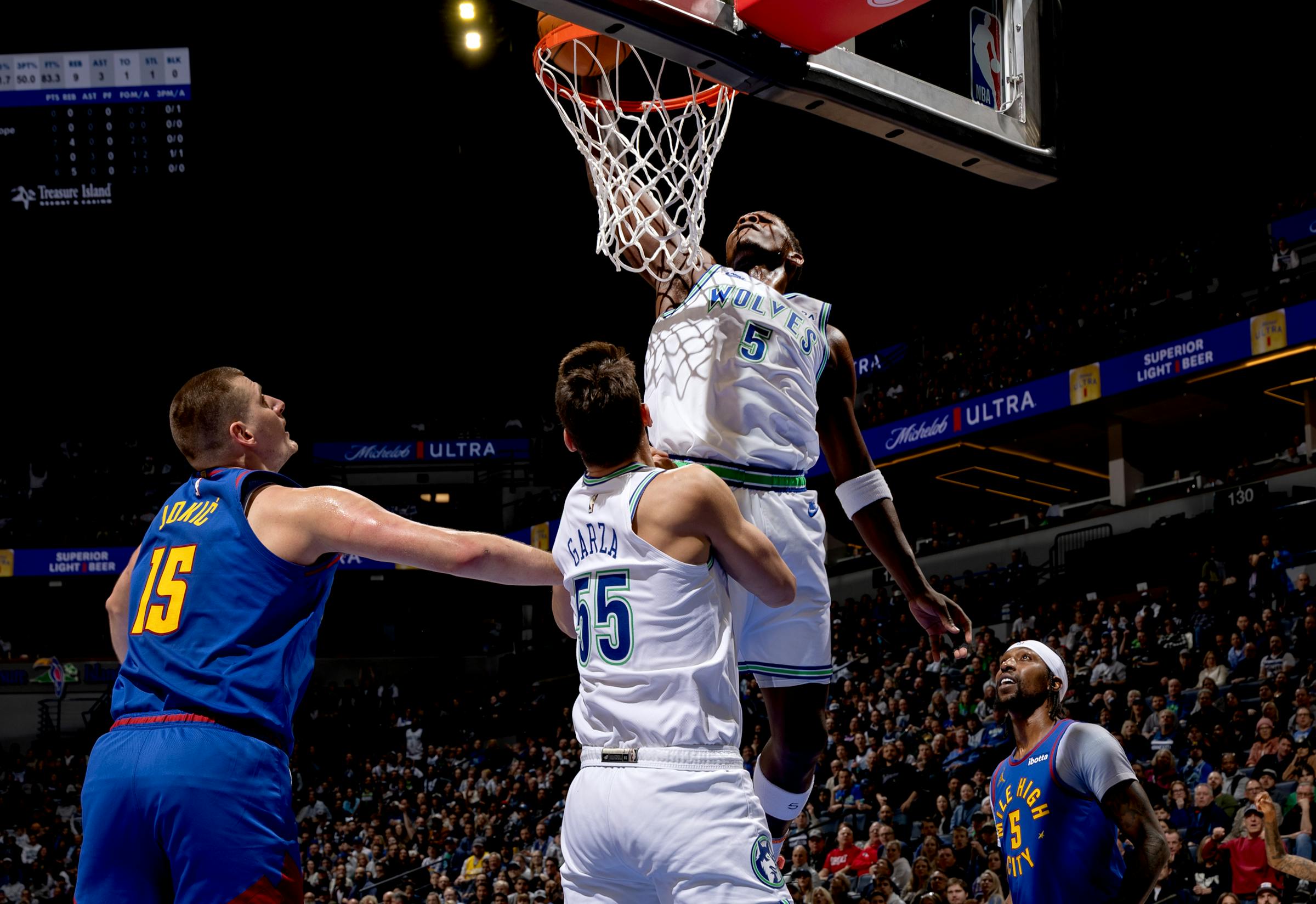 Timberwolves lose to Nuggets as Anthony Edwards misses final shot