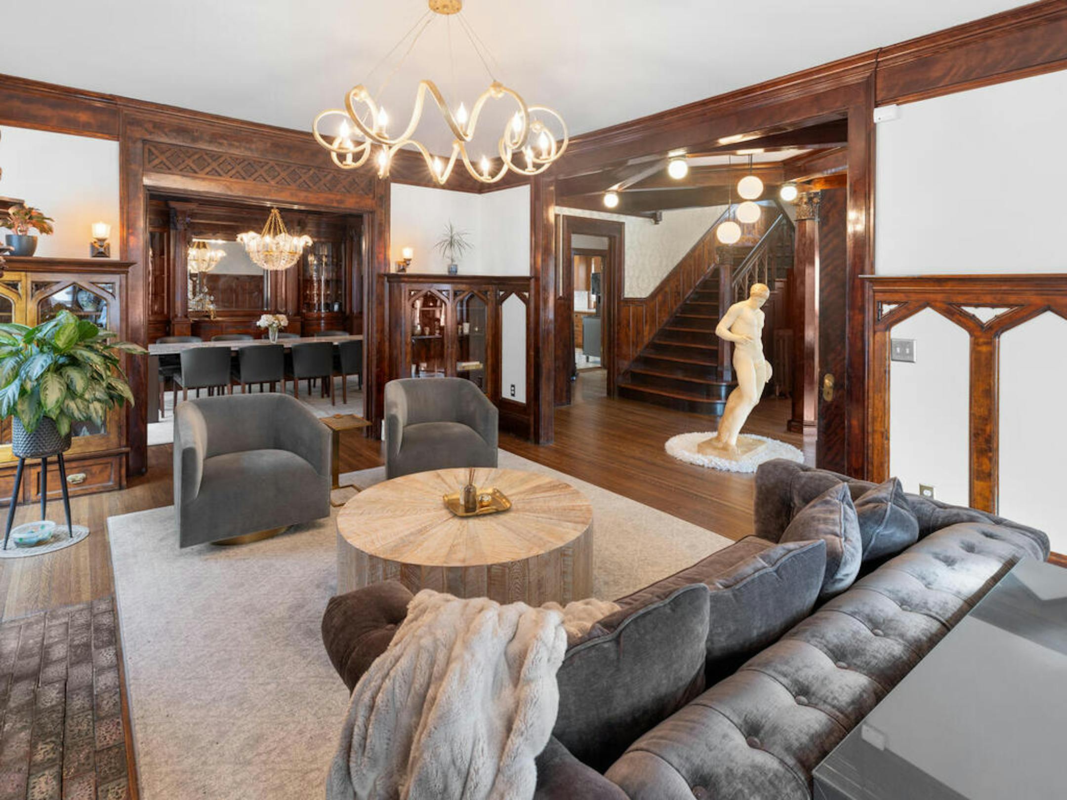 Uptown Minneapolis house rich with elaborate wood carvings lists for $849K