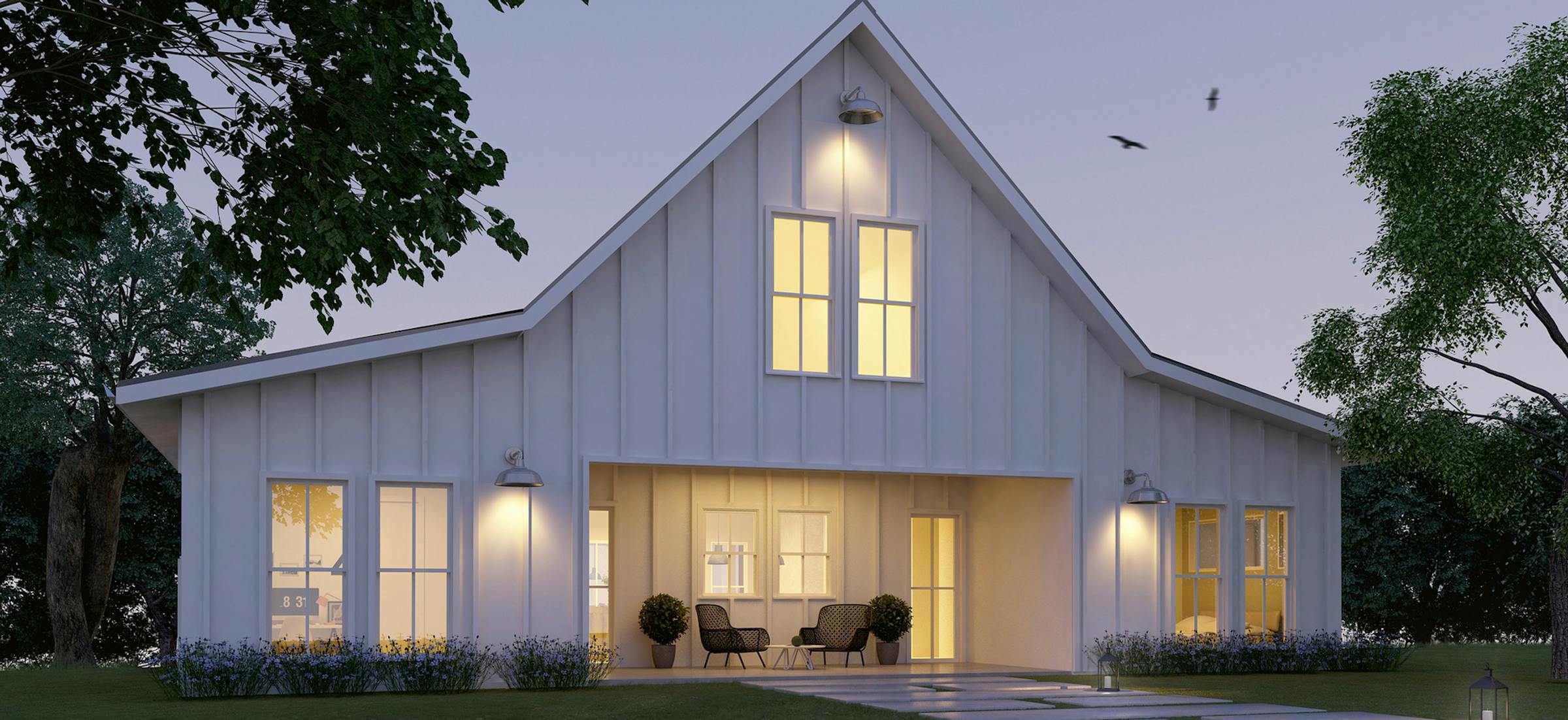 Traditional farmhouse with a modern vibe
