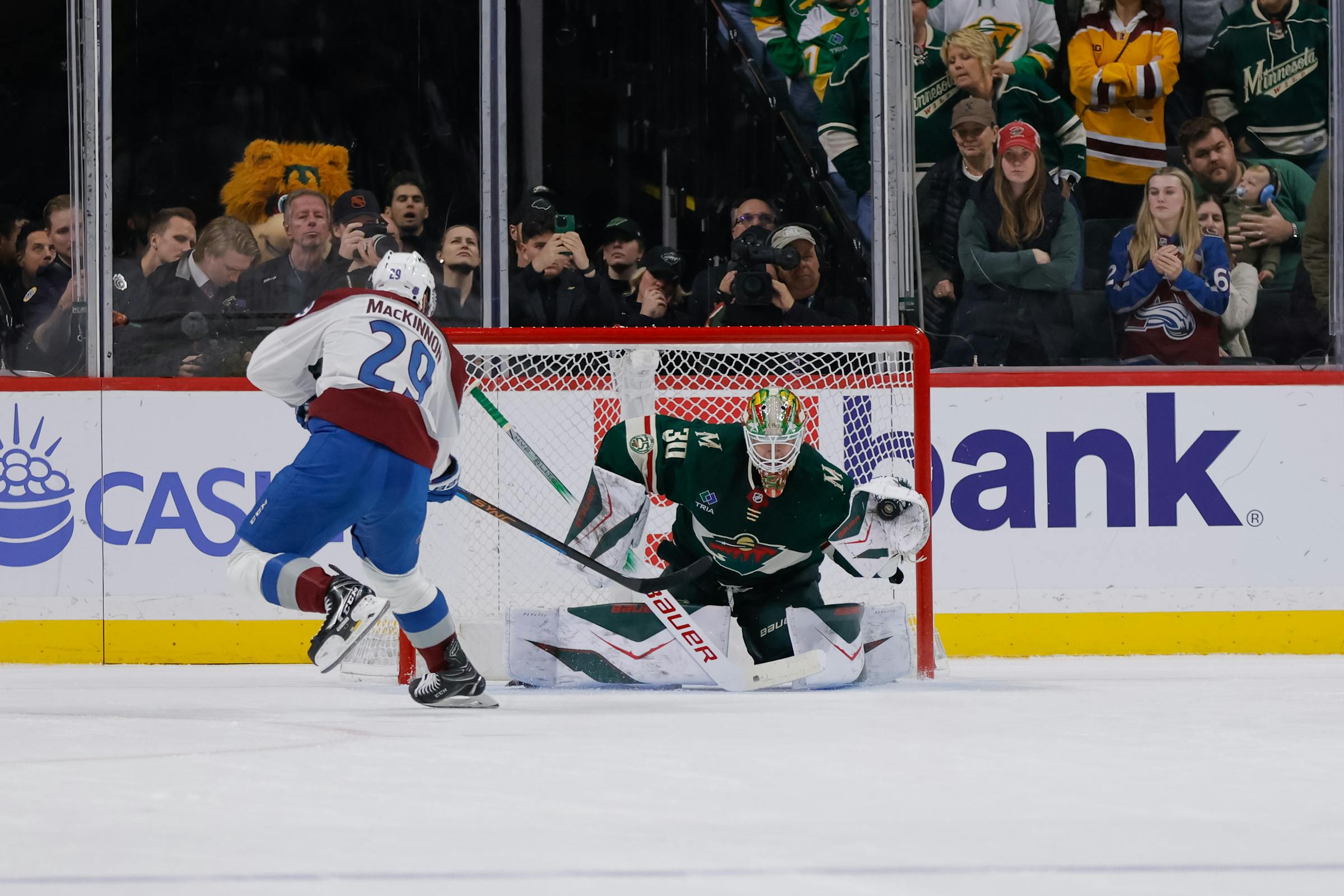 Minnesota Wild broadcast game on television in Ojibwe language