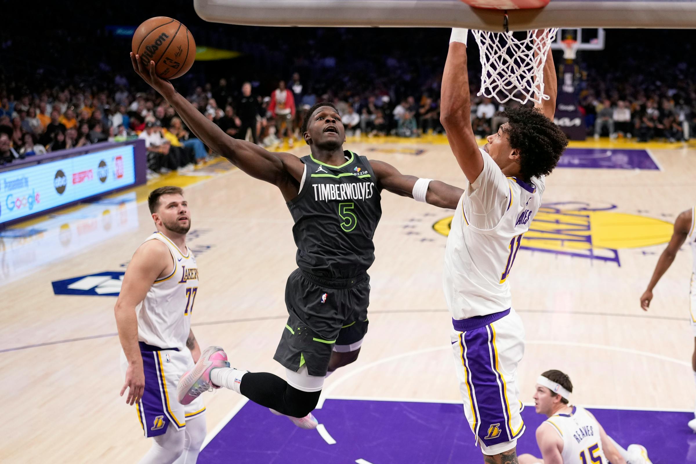 Edwards leads Wolves to win over Lakers in Game 1 of NBA playoffs