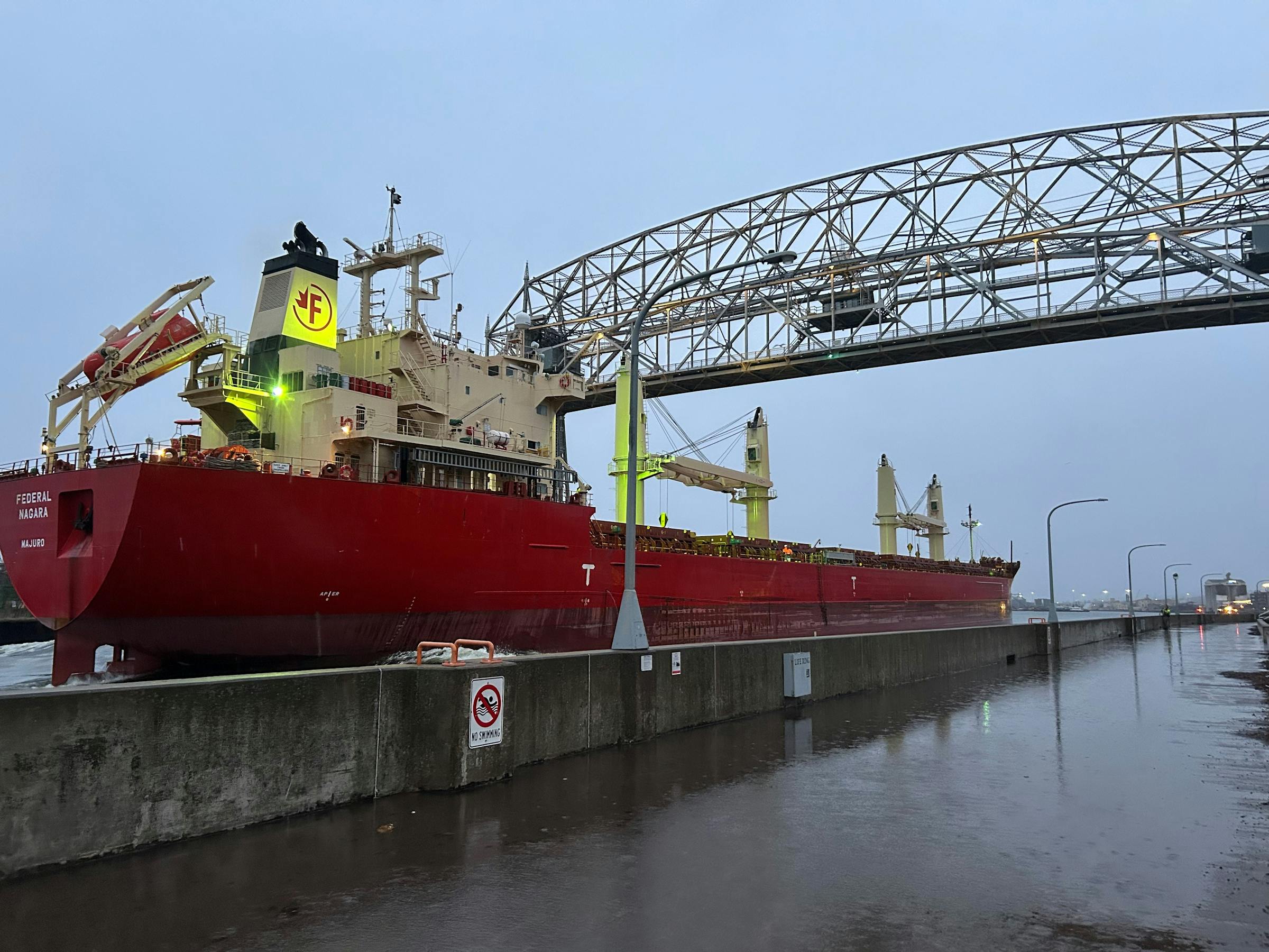 First ocean-going vessel of the shipping season arrived in Duluth Monday