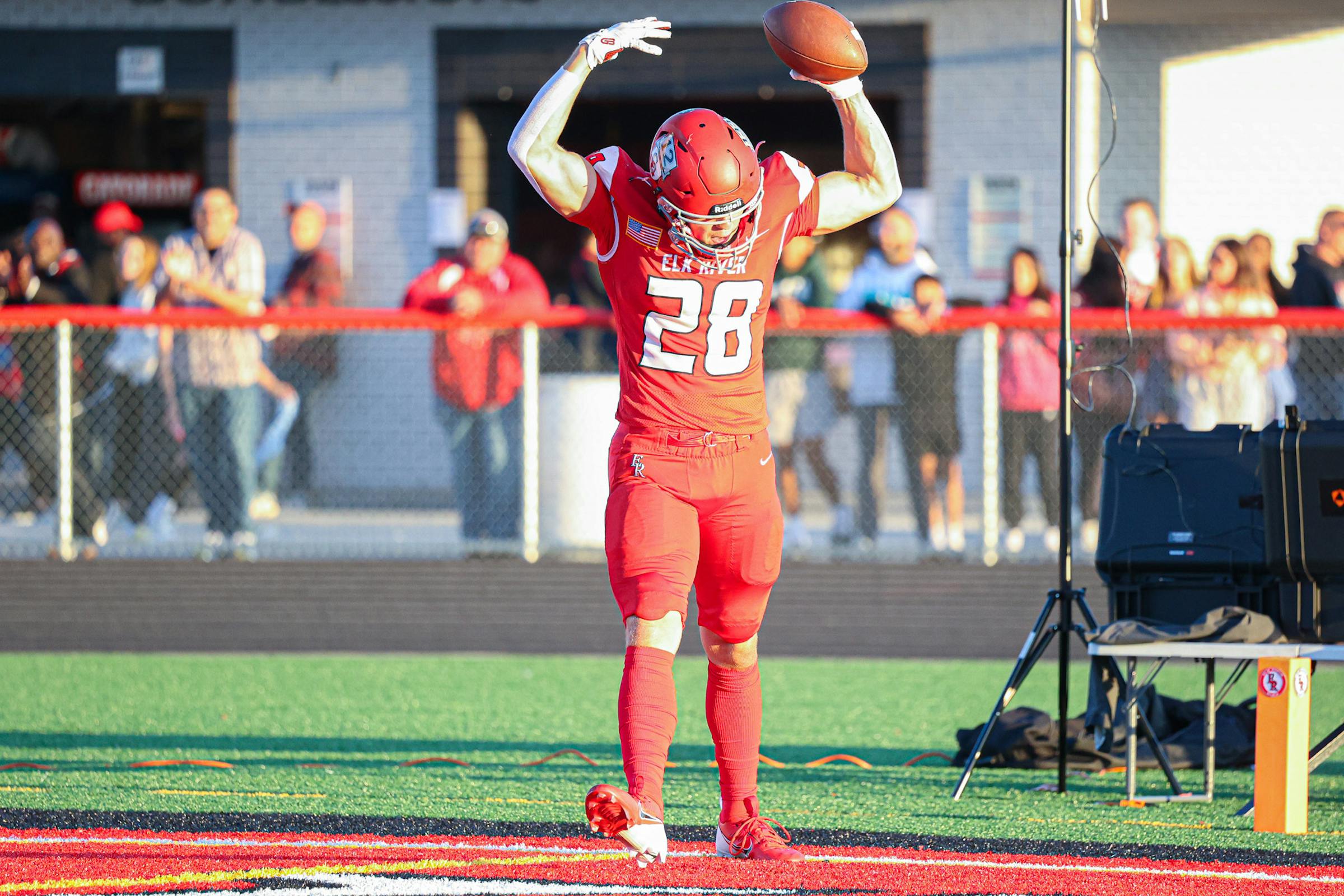 Elk River running back Brecken Keoraj scores two of team's seven ...