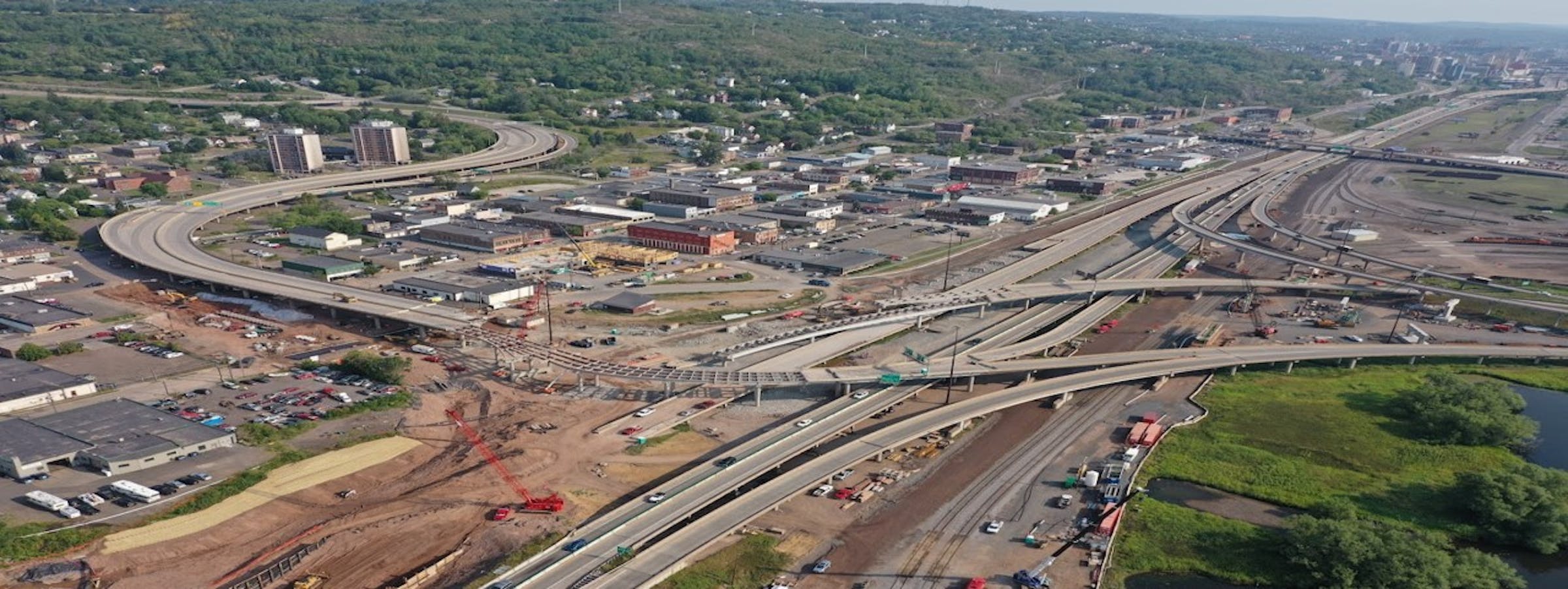 Parts of Twin Ports Interchange project could open in fall; completion ...