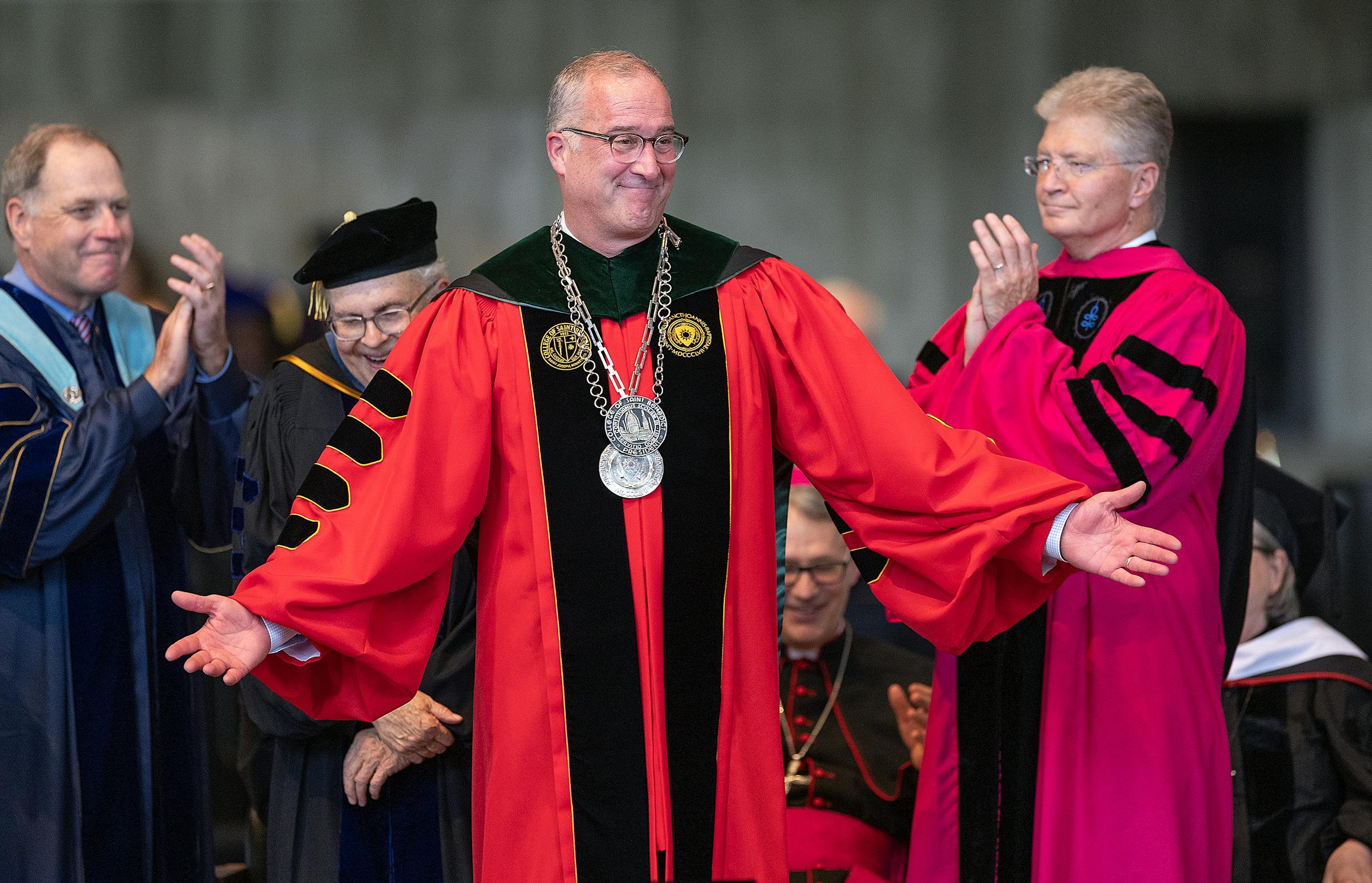 New CSB/SJU president celebrates integrated campuses at inauguration