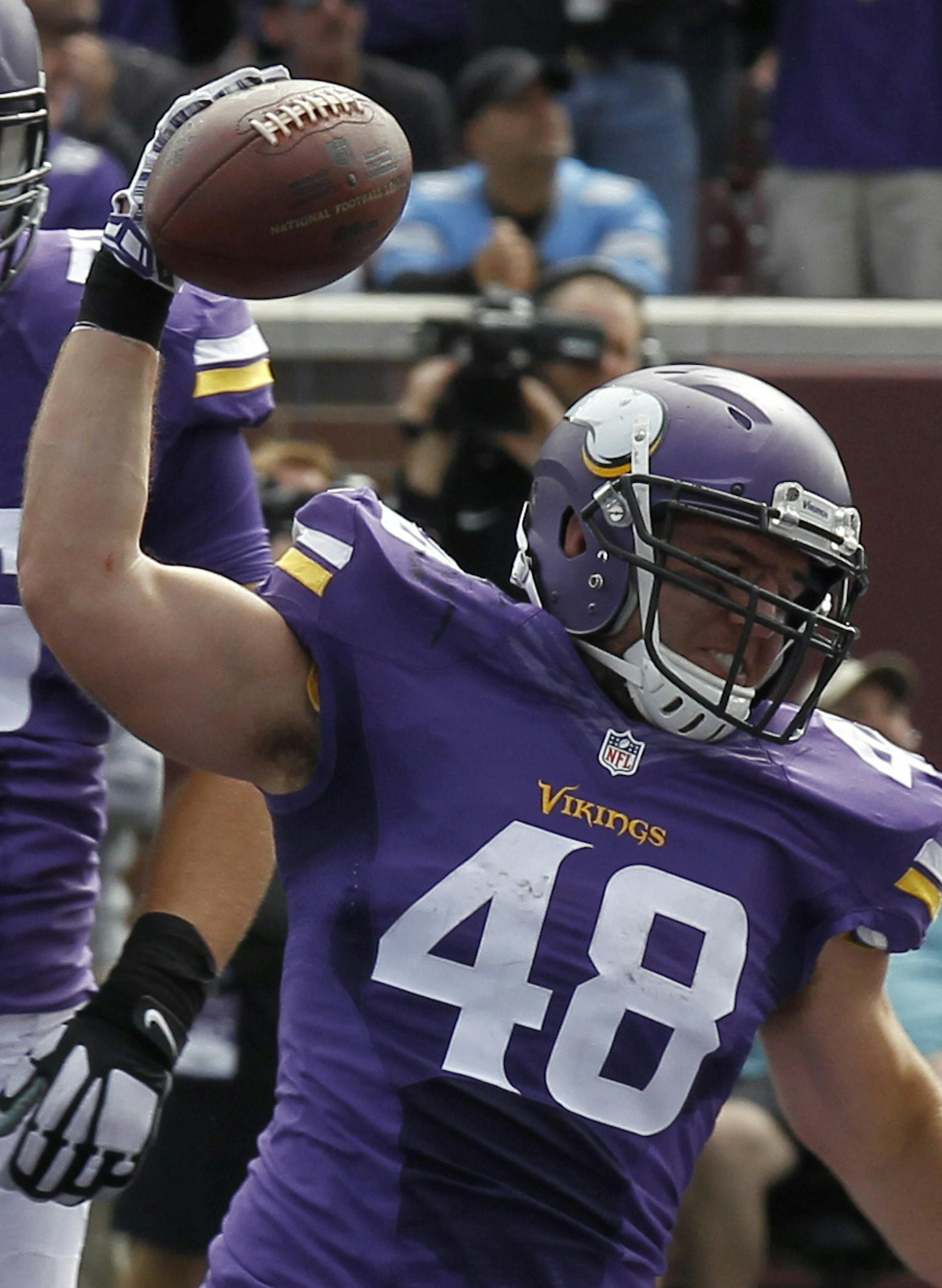 Fullback Zach Line arrives with his first NFL touchdown